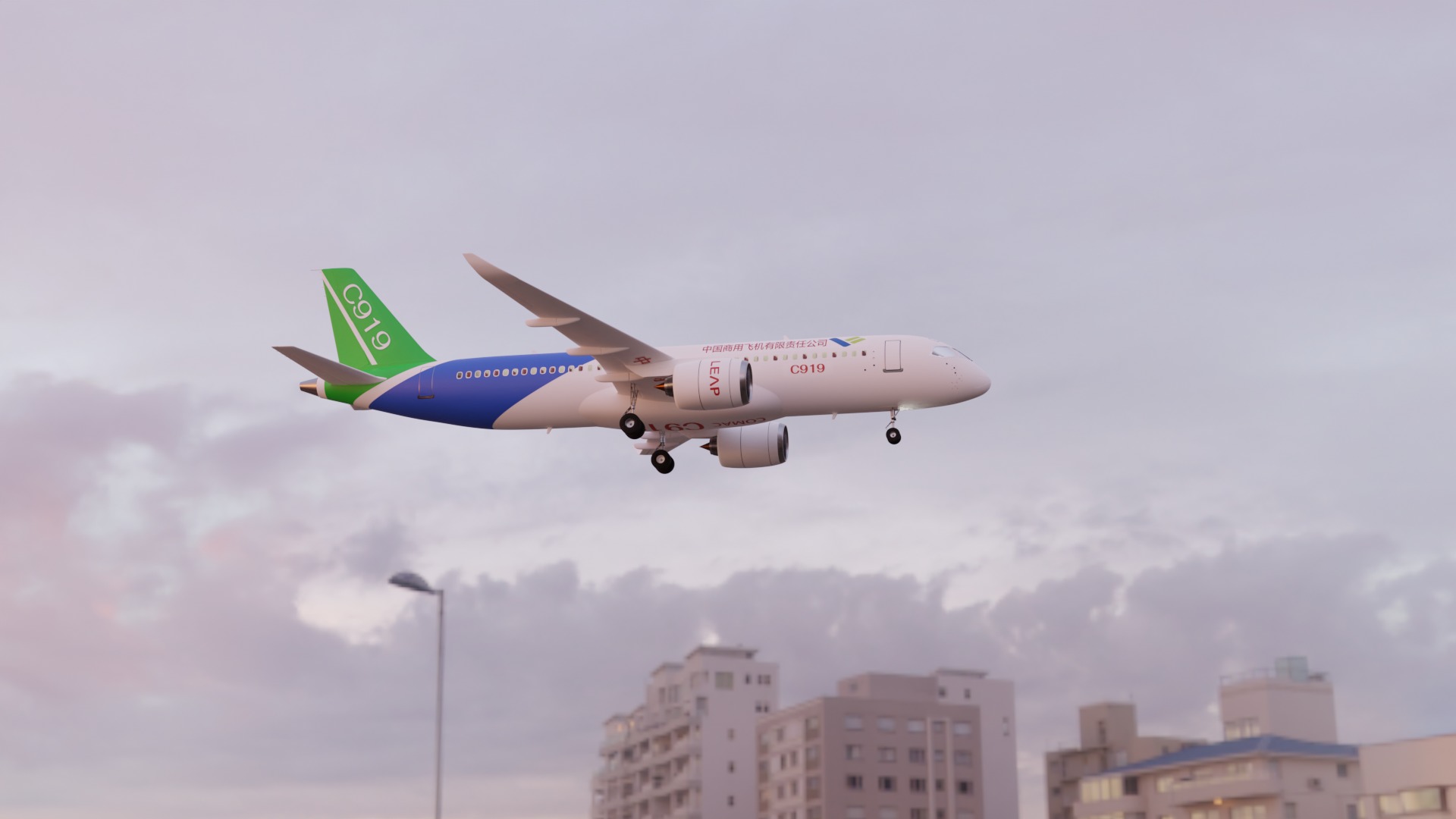 COMAC C919 3D model animated | CGTrader