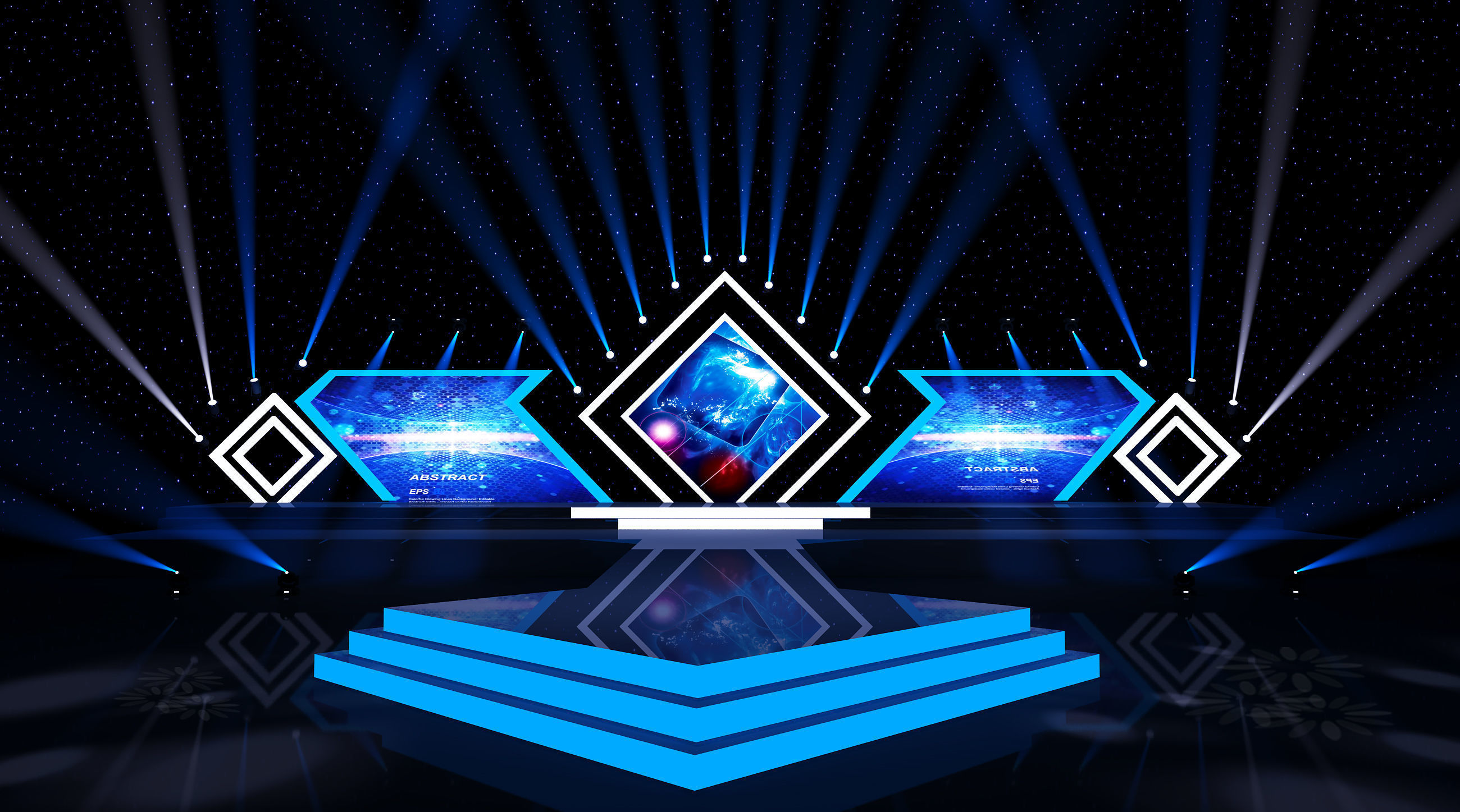 Concert company conference stage design 3D model | CGTrader