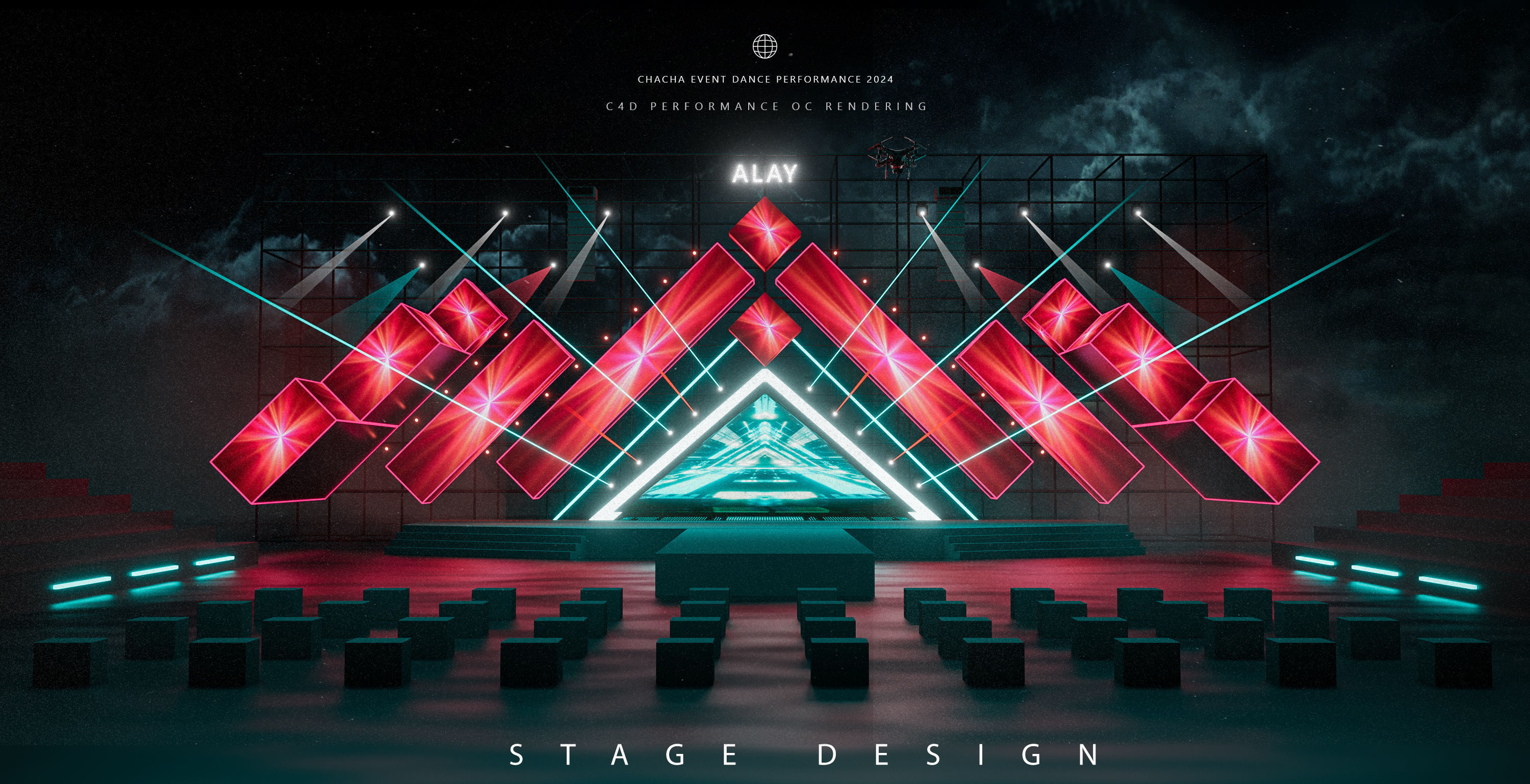 Cool stage design 3D model | CGTrader