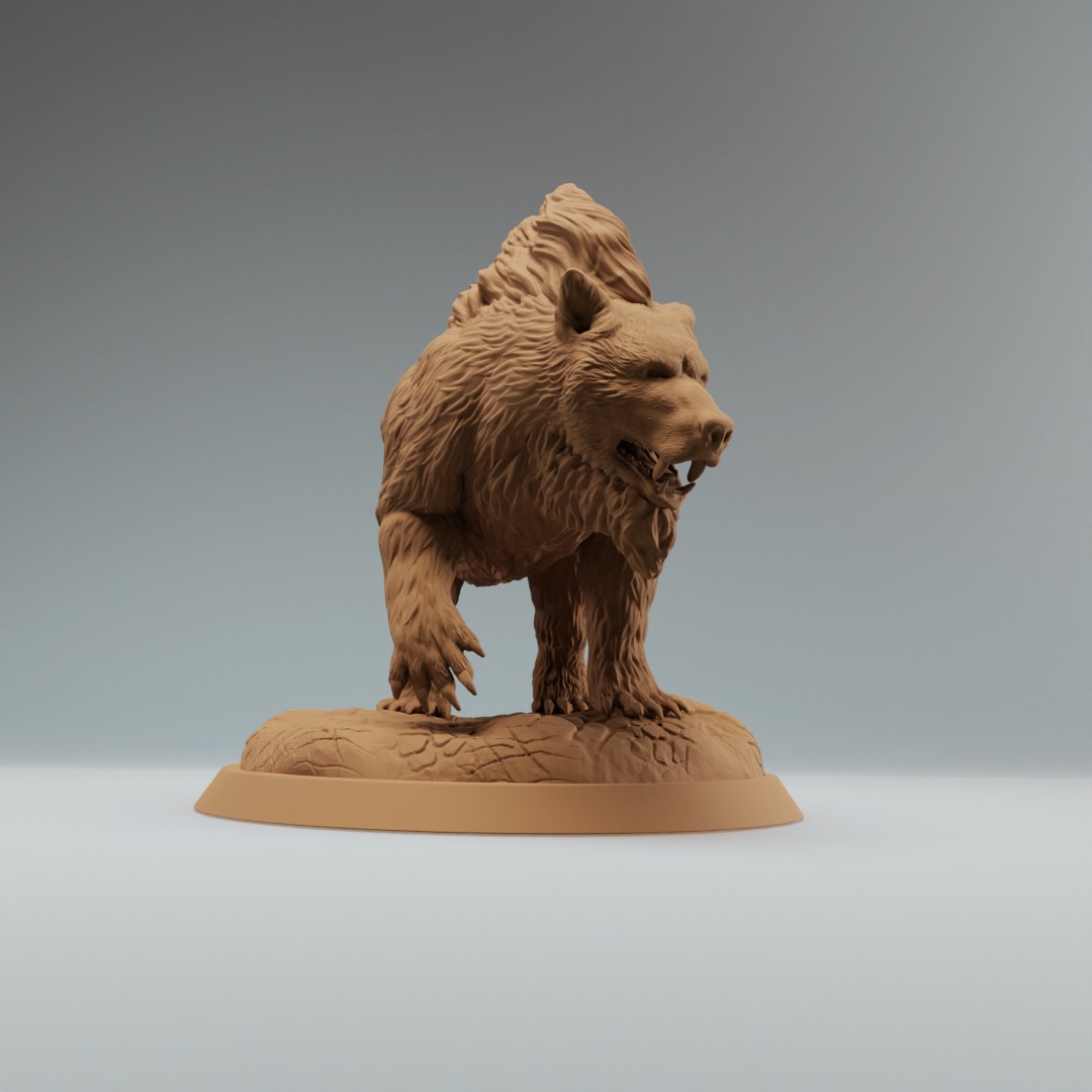Giant Dire Bear DND miniatures Pre supported 3D model 3D printable ...