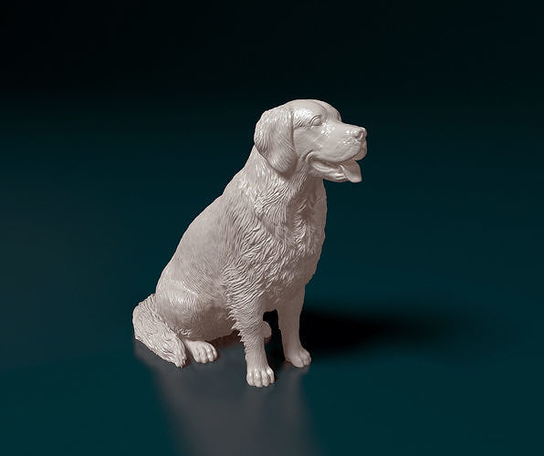 Golden Retriever 3D model 3D printable | CGTrader