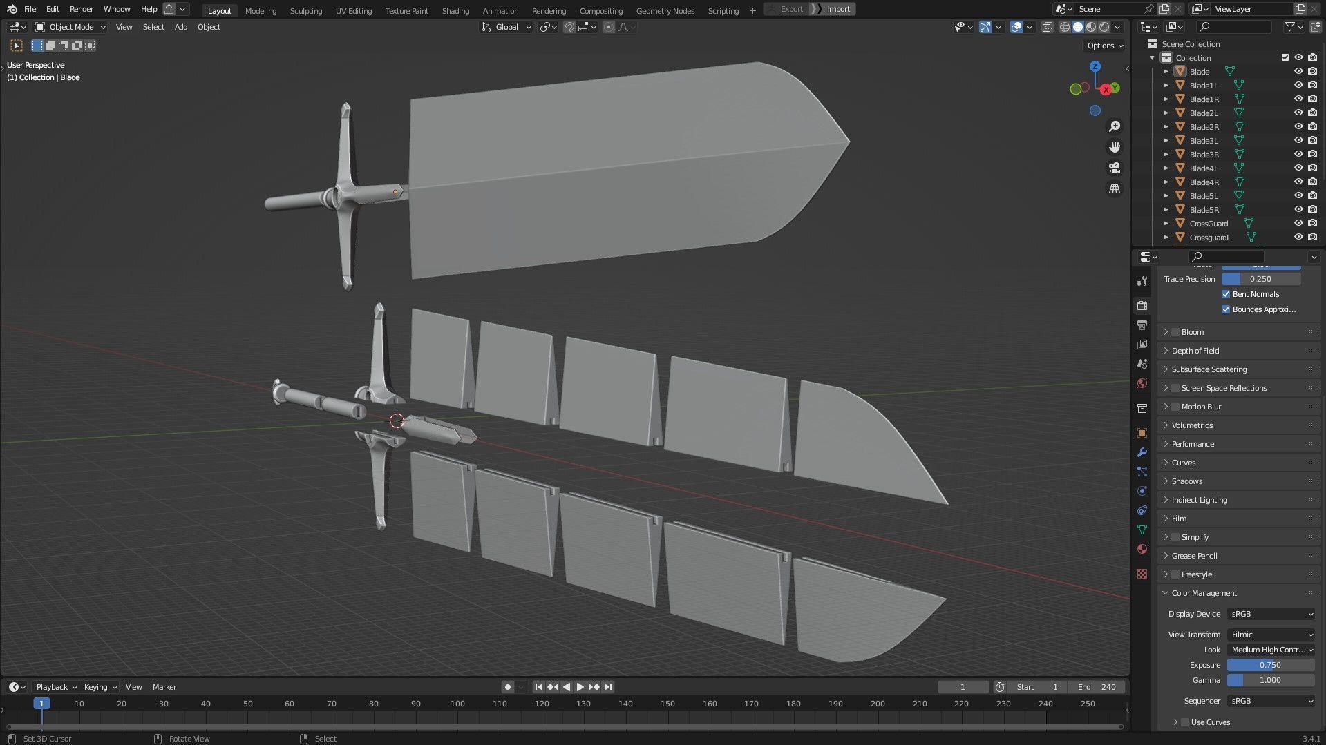 Black Clover Asta Demon Slayer Greatsword for Cosplay 3D model 3D ...