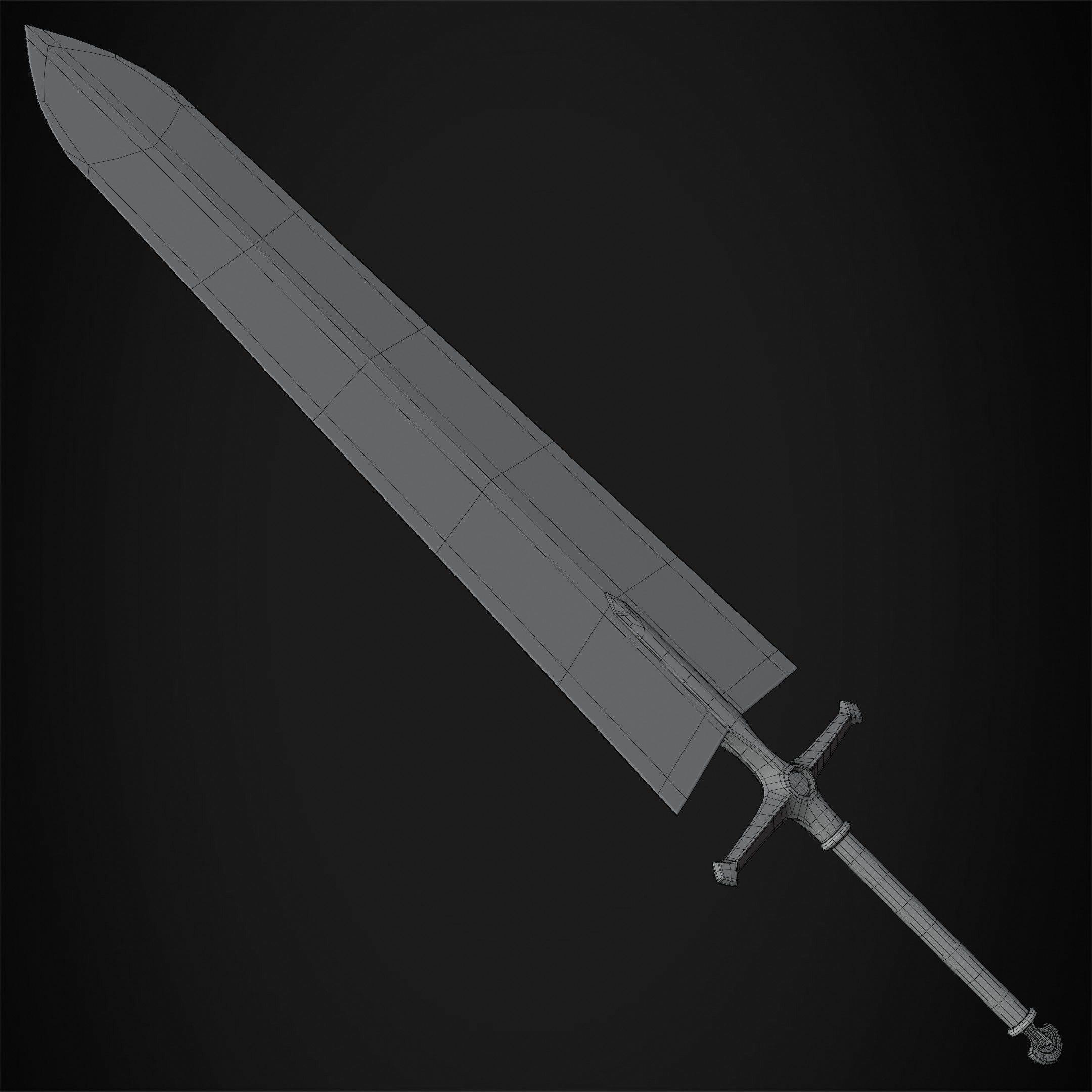 Black Clover Asta Demon Slayer Greatsword for Cosplay 3D model 3D ...