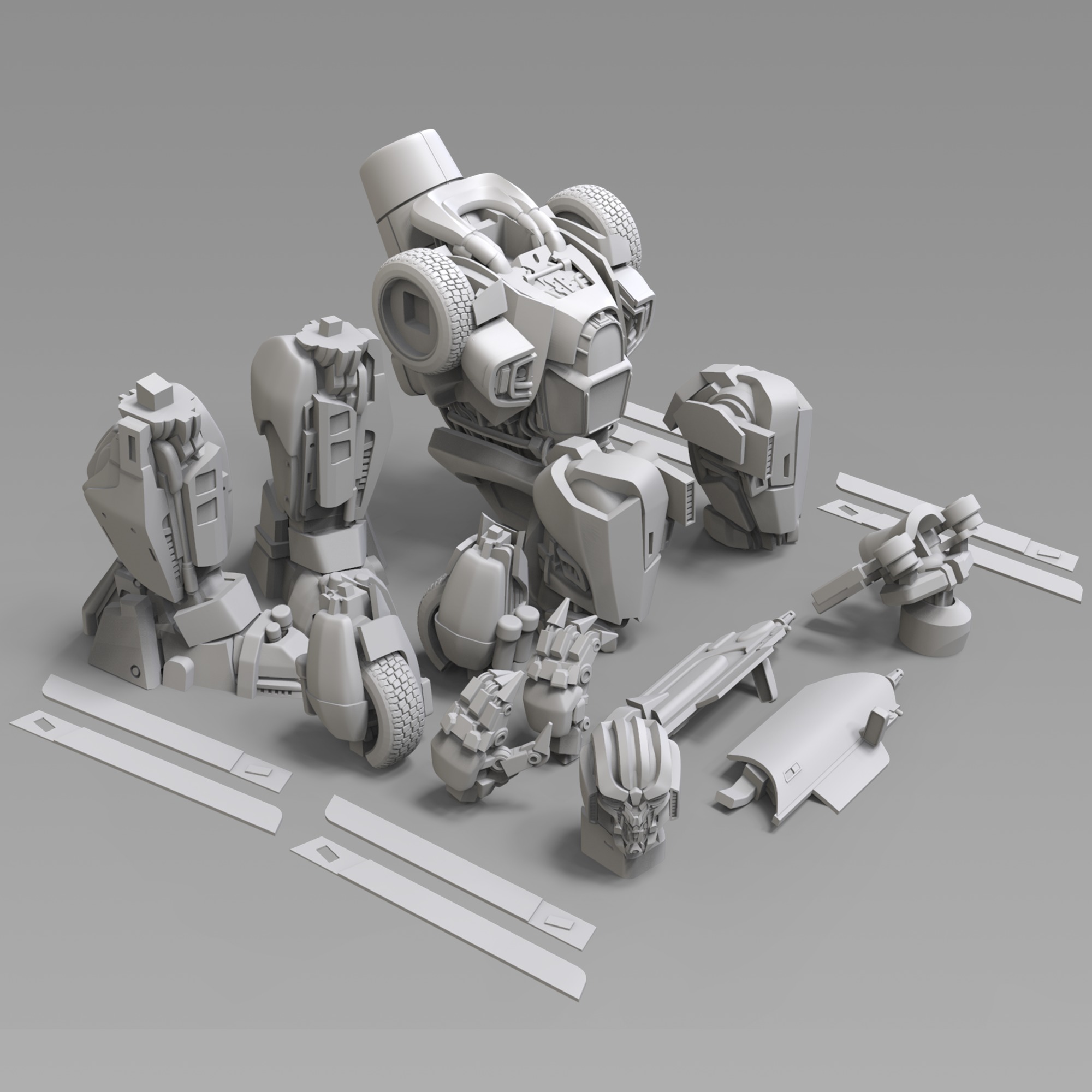 Transformers Bumblebee Decepticon Dropkick 3D print model 3D model 3D ...