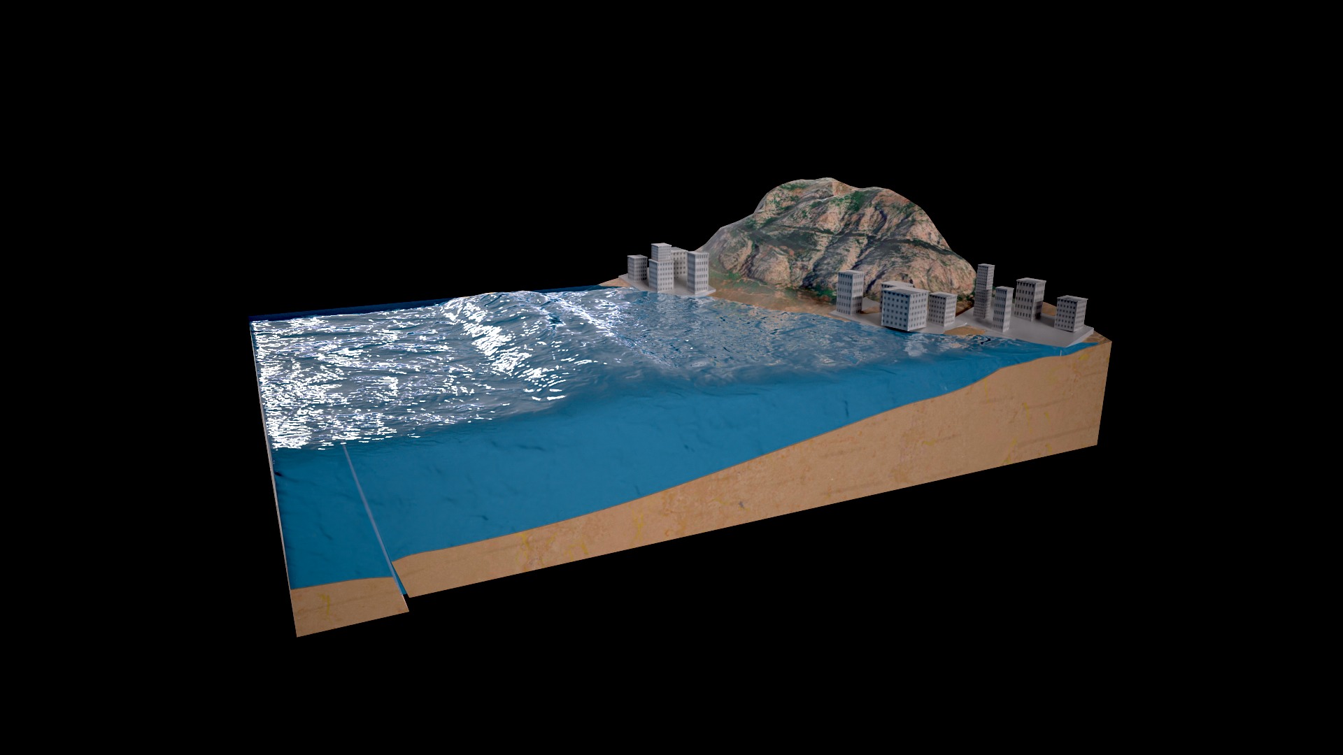 3D model Earthquake and Tsunami VR / AR / low-poly | CGTrader