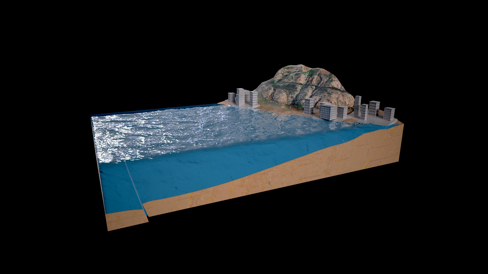 3D model Earthquake and Tsunami VR / AR / low-poly | CGTrader