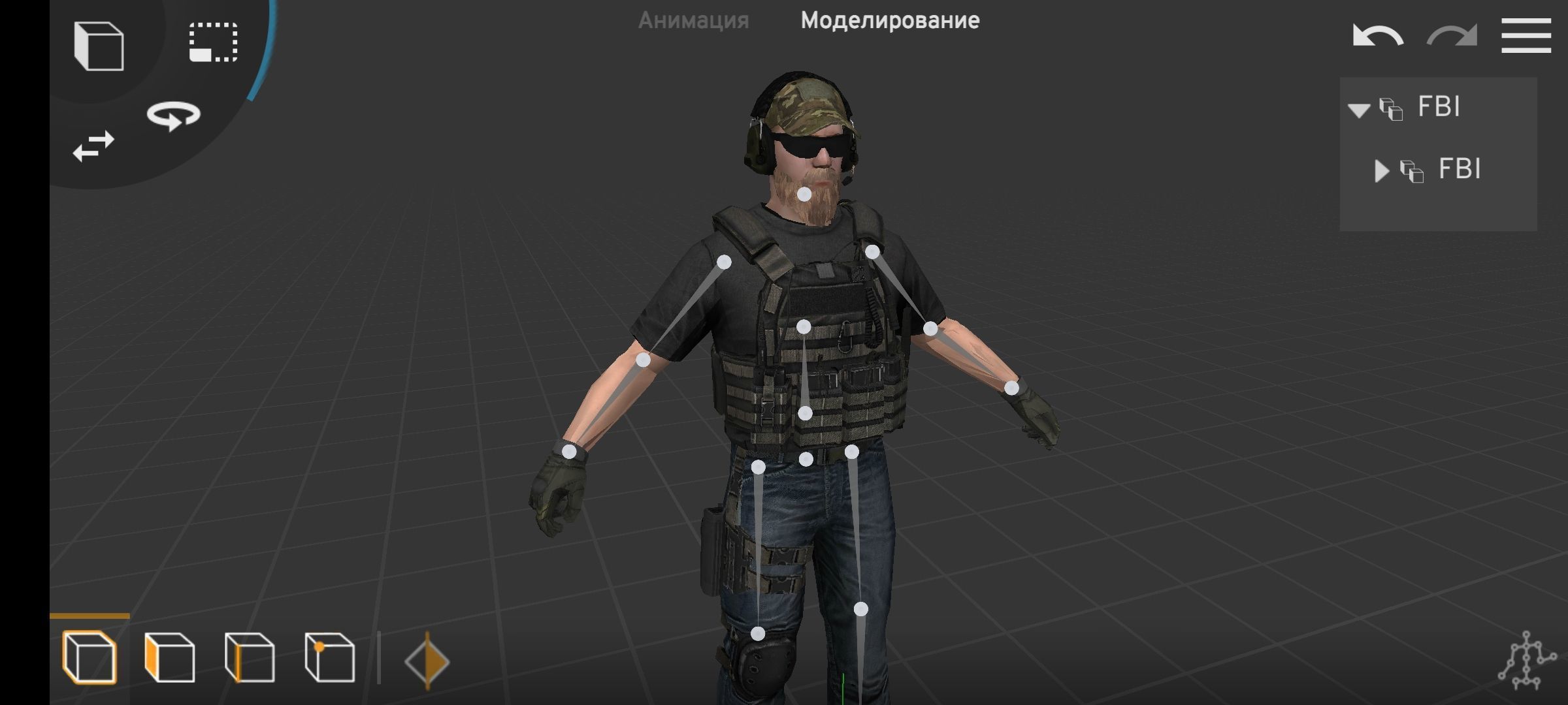 fbi soldier standoff 2 free 3D model rigged | CGTrader