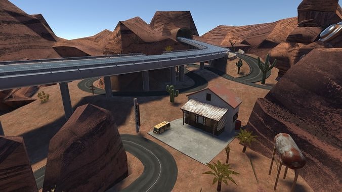 Desert Race Track High Speed Racing Rally and Drift Environment 3D ...