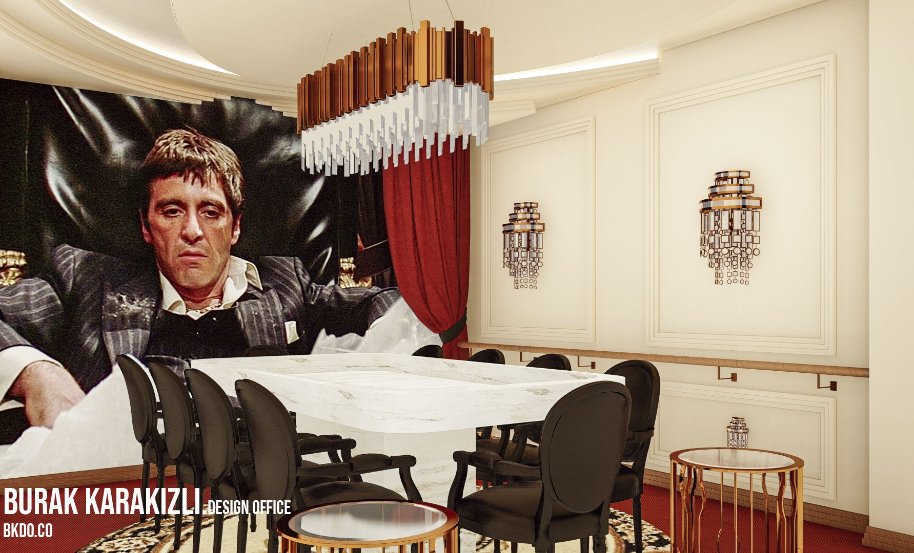Luxury Mafia-Inspired Boardroom and Lounge 3D model | CGTrader