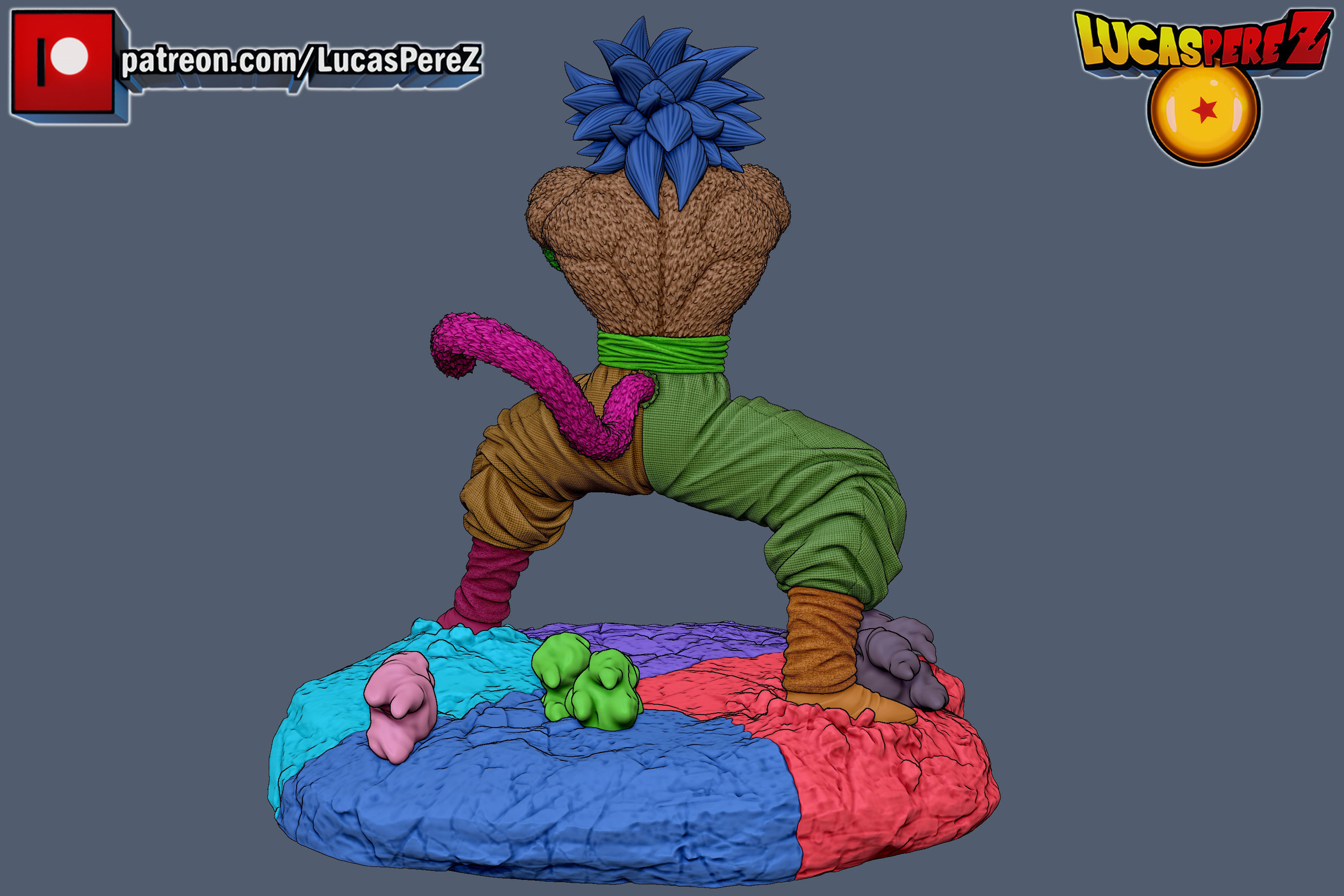 GOKU SSJ4 3D model 3D printable | CGTrader