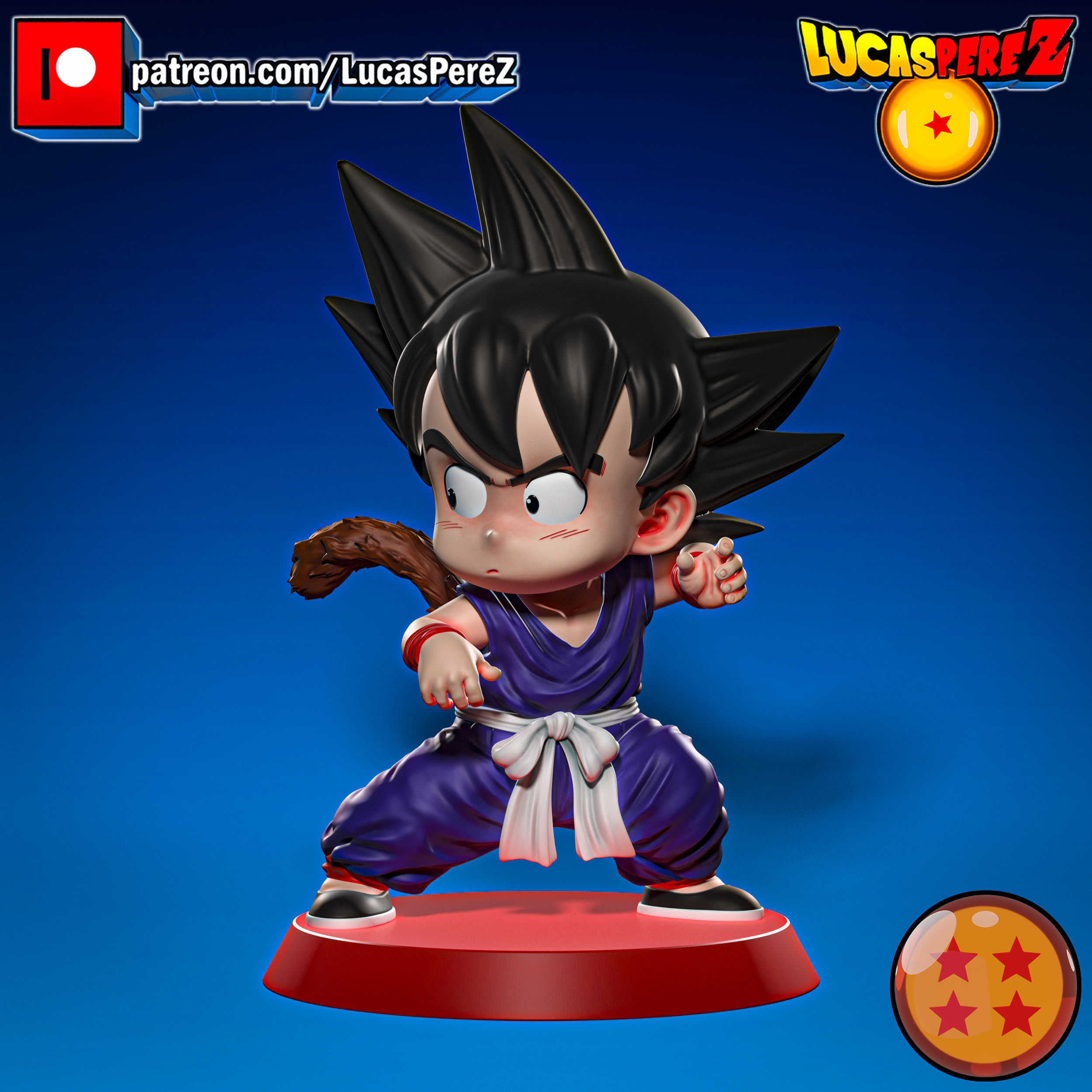 GOKU CHIBI 3D model 3D printable | CGTrader