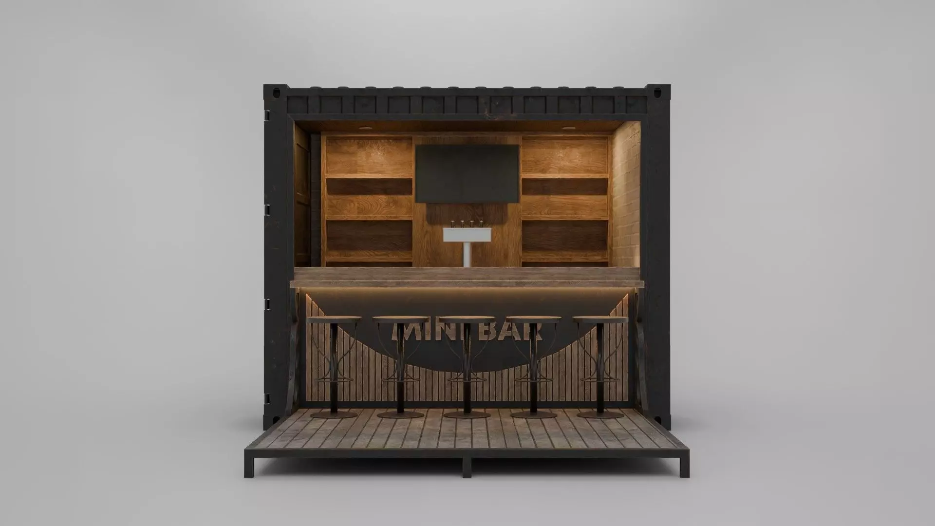 Mini Bar Container 3D model | CGTrader
