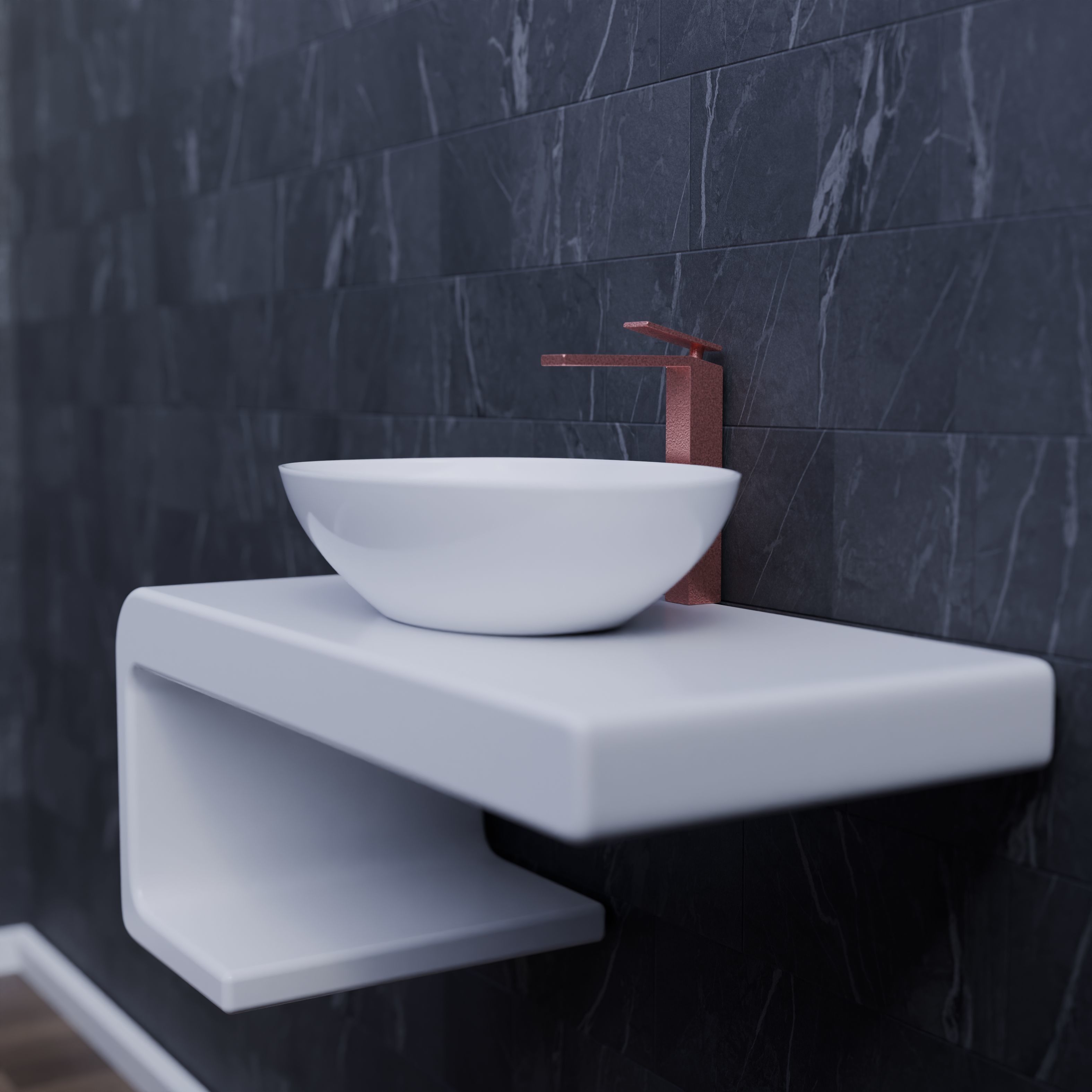 Abstract Bathroom Modern SInk Cabinet free 3D model | CGTrader