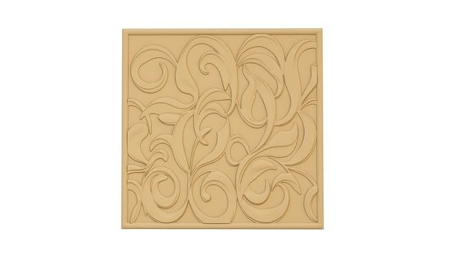 modern panel wall decor set wall relief mural CNC 128 3D model | CGTrader