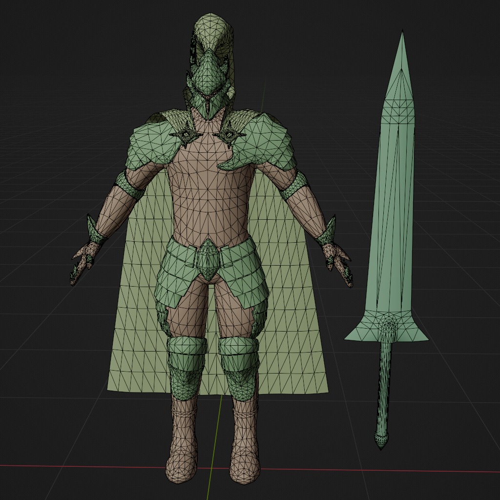 3D model Solo Leveling Igris Knight - Lowpoly game ready VR / AR / low ...