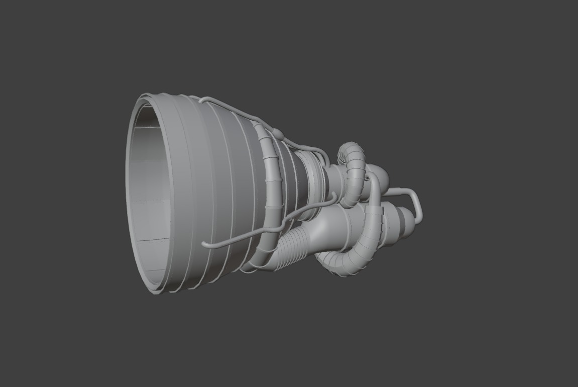 Simple Rocket Engine free 3D model | CGTrader