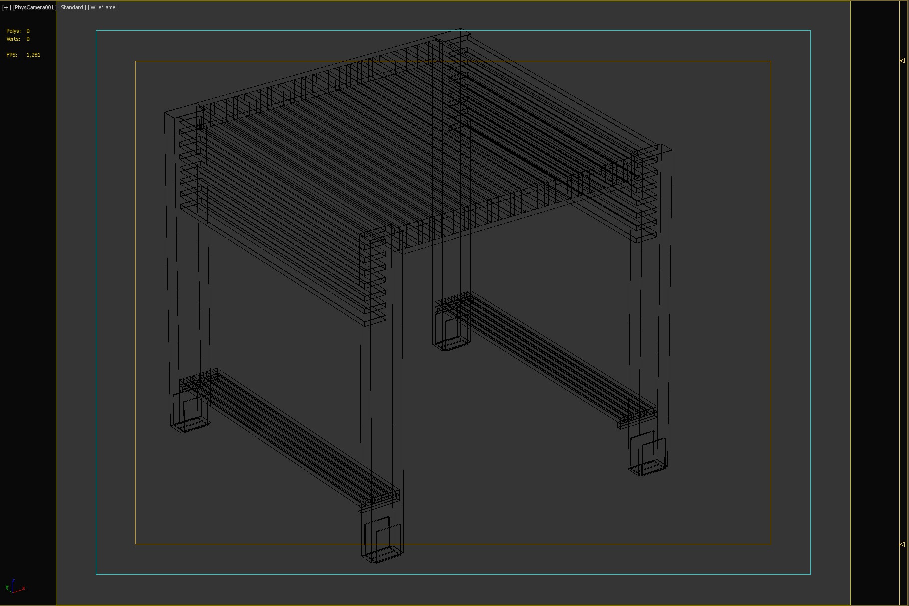 Compact Wooden Pergola with Slatted Design 3D model | CGTrader