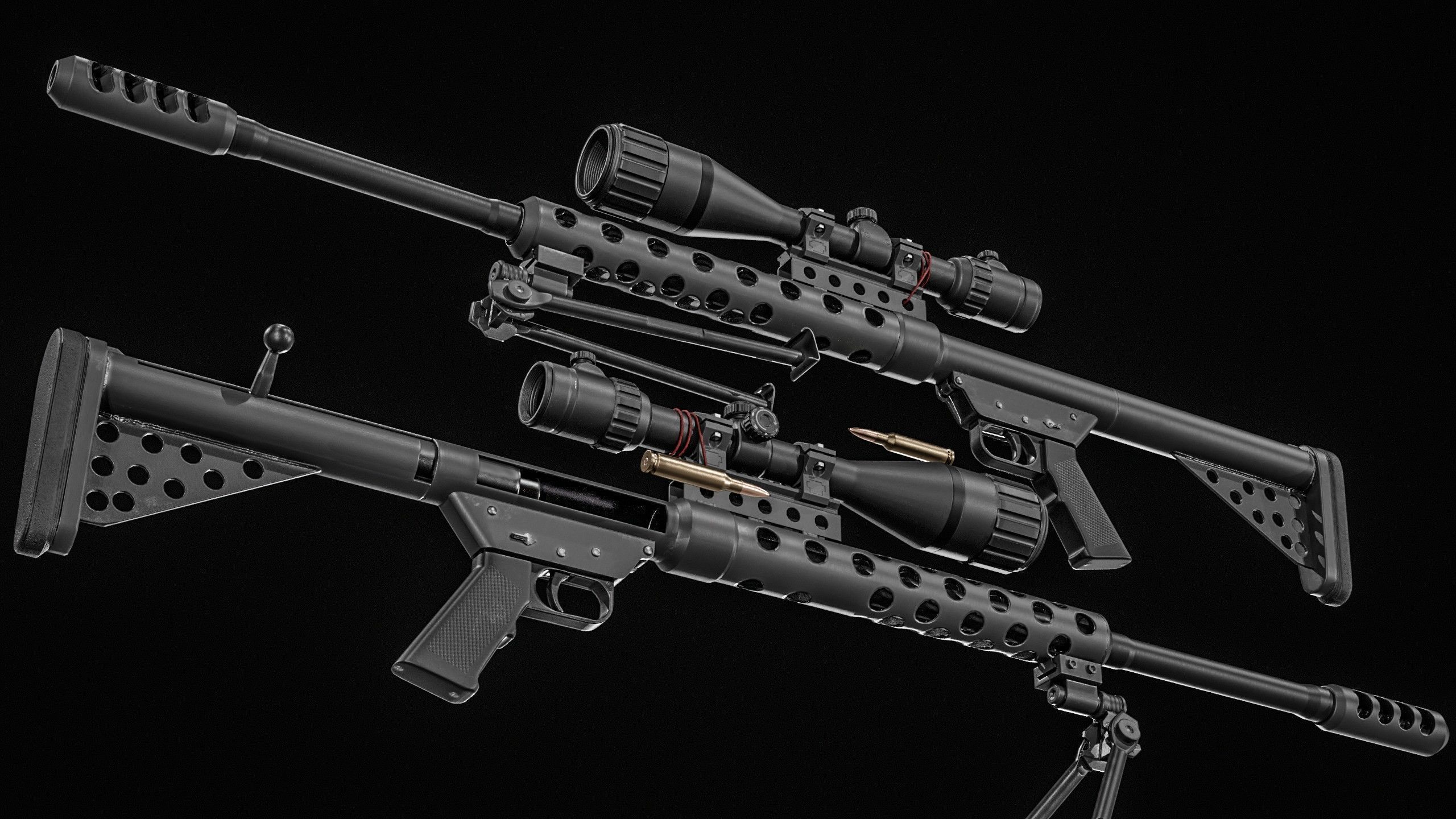 3D model BFG-50 50 Cal Sniper Rifle VR / AR / low-poly | CGTrader