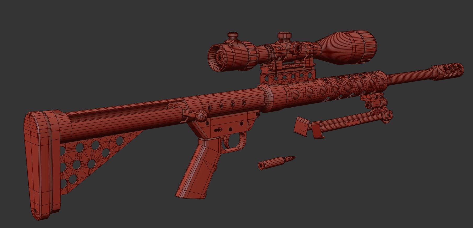 3D model BFG-50 50 Cal Sniper Rifle VR / AR / low-poly | CGTrader