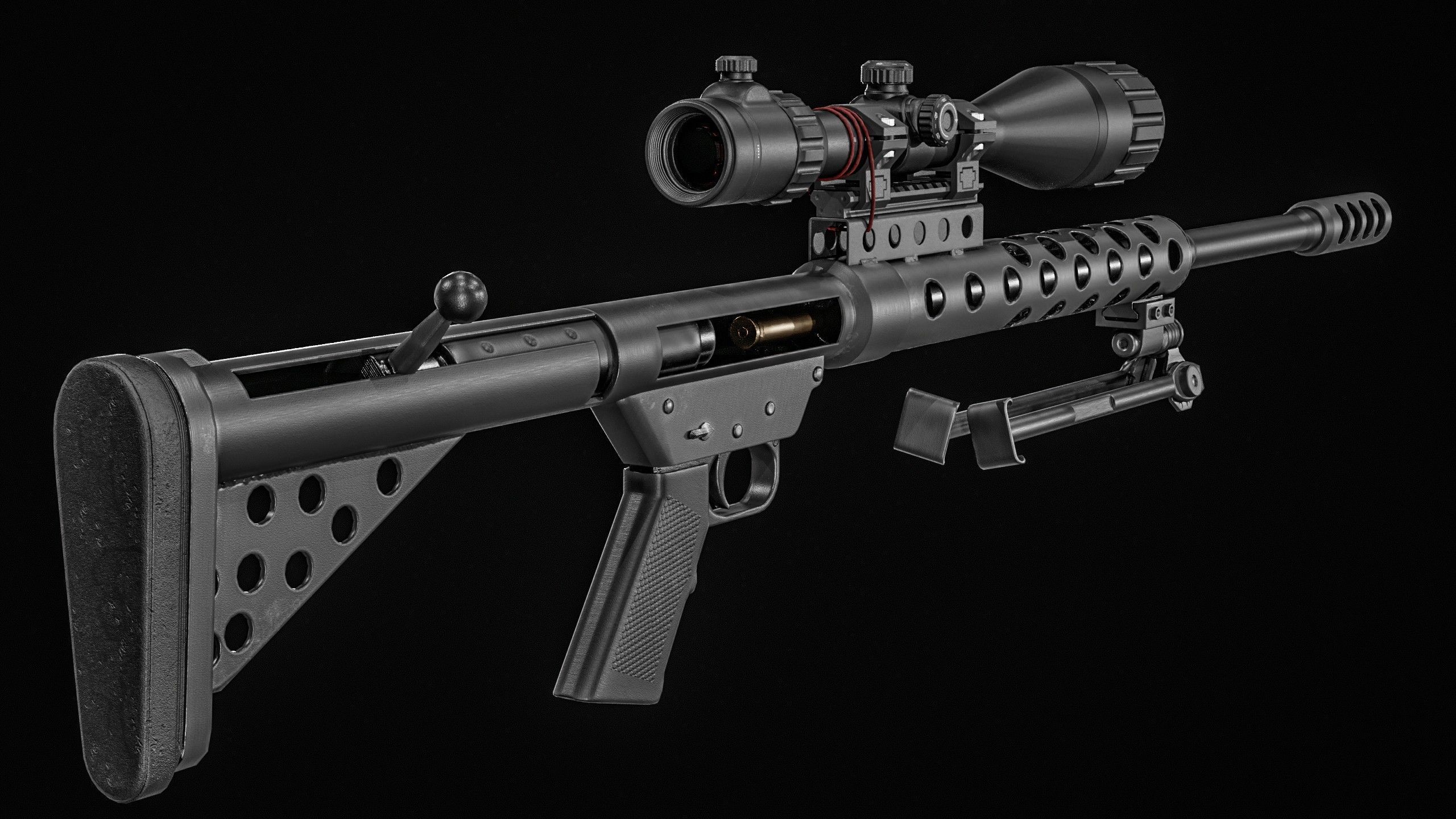 3D model BFG-50 50 Cal Sniper Rifle VR / AR / low-poly | CGTrader