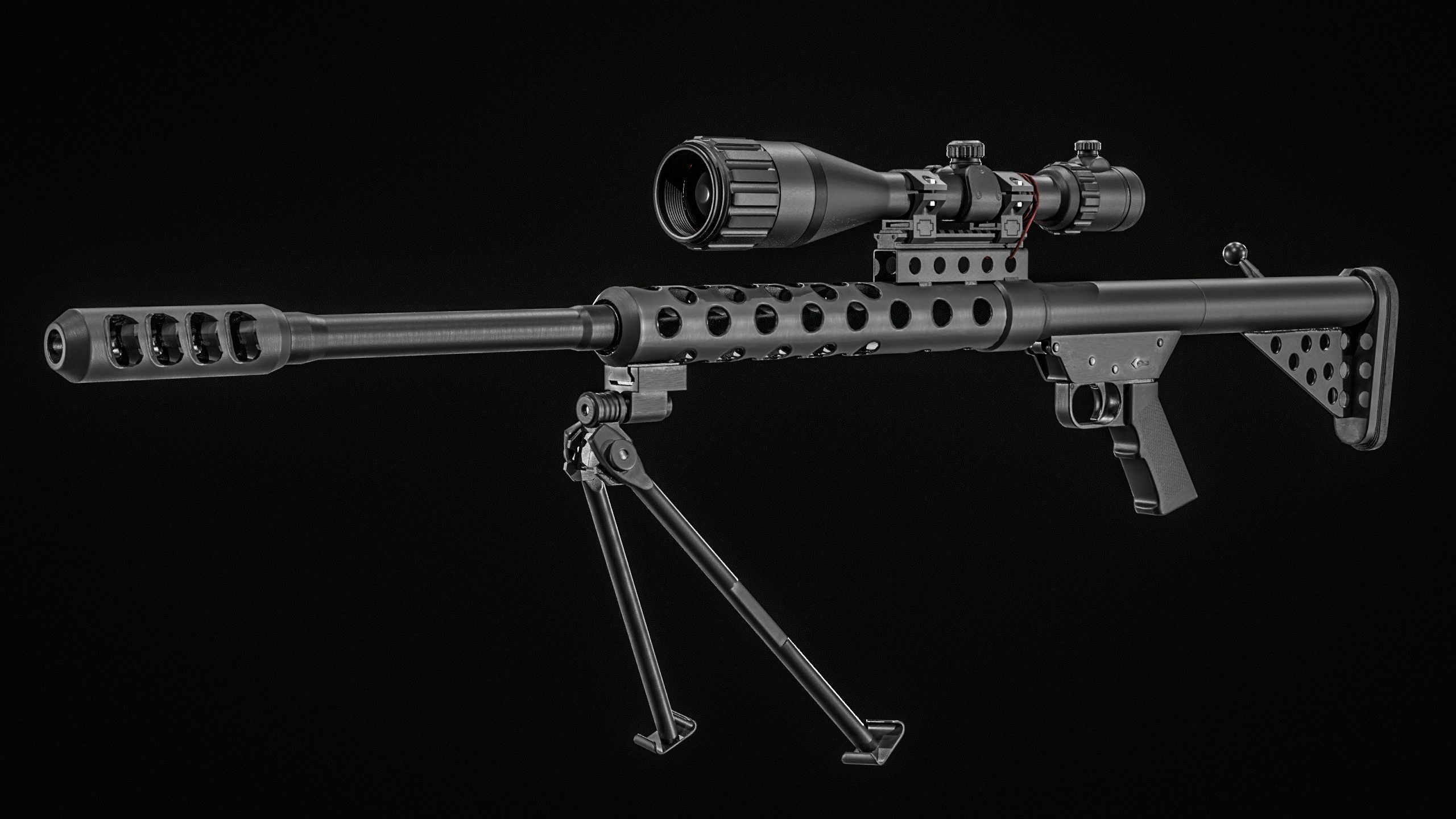 3D model BFG-50 50 Cal Sniper Rifle VR / AR / low-poly | CGTrader