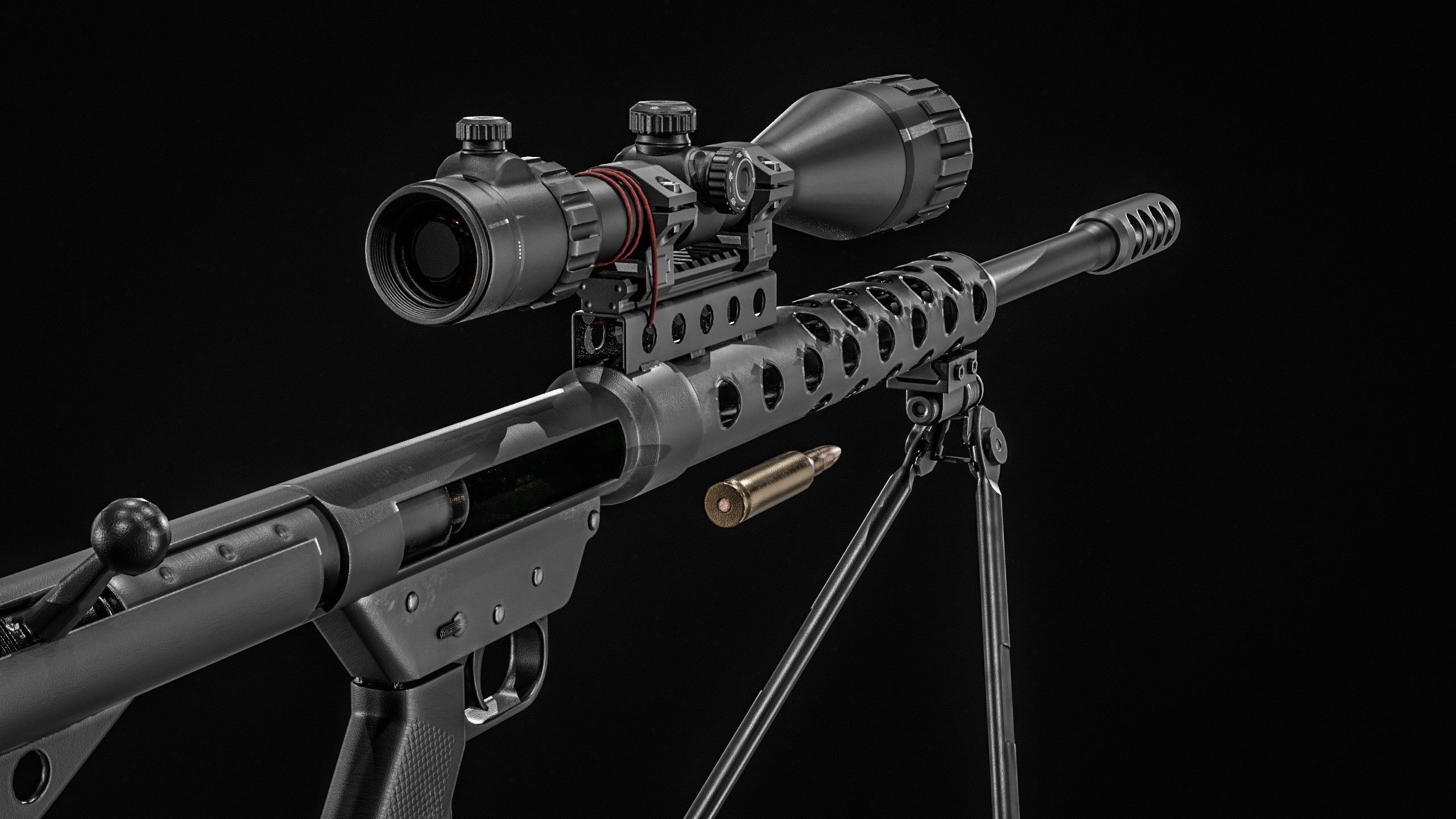 3D model BFG-50 50 Cal Sniper Rifle VR / AR / low-poly | CGTrader