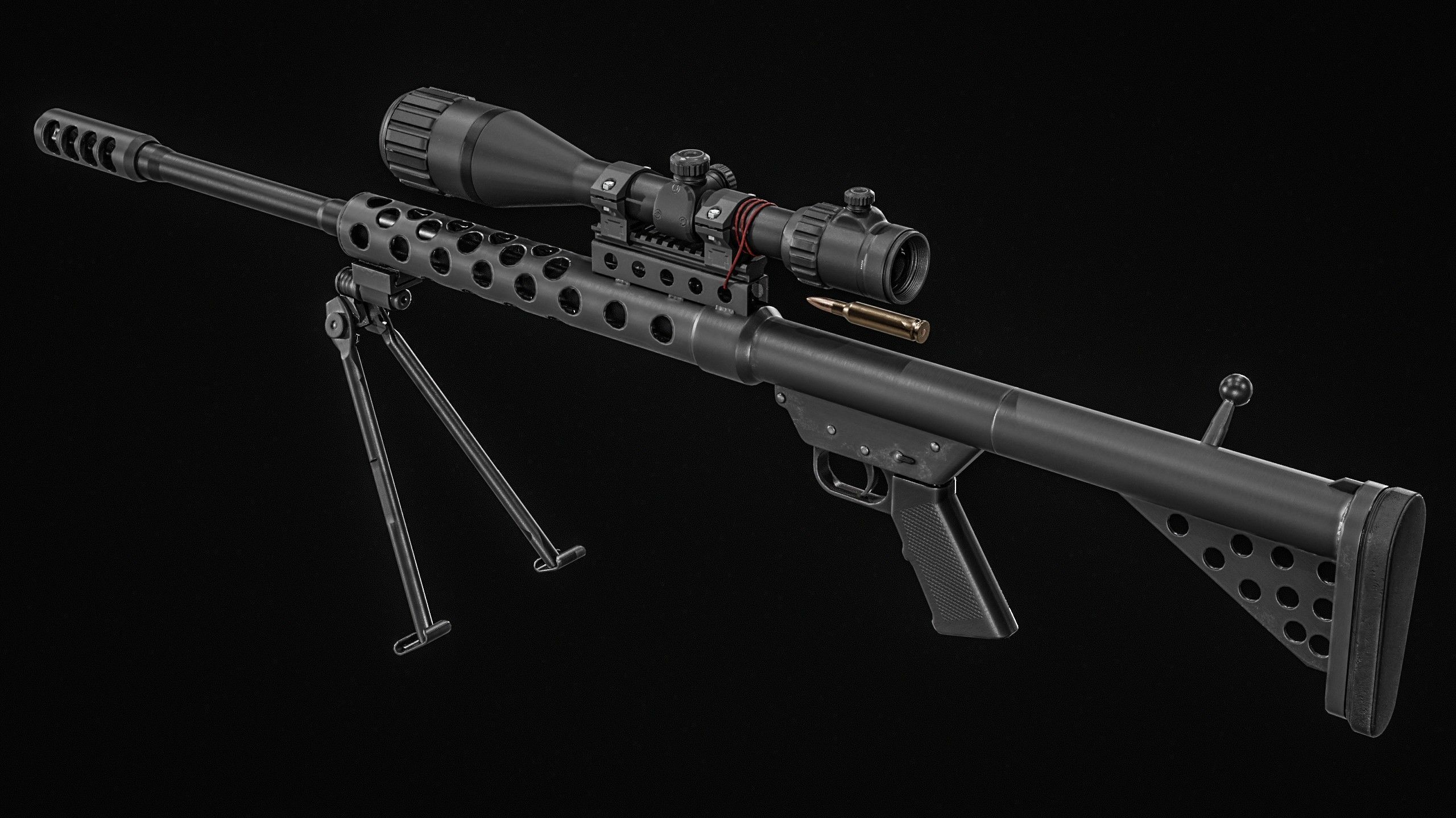 3D model BFG-50 50 Cal Sniper Rifle VR / AR / low-poly | CGTrader