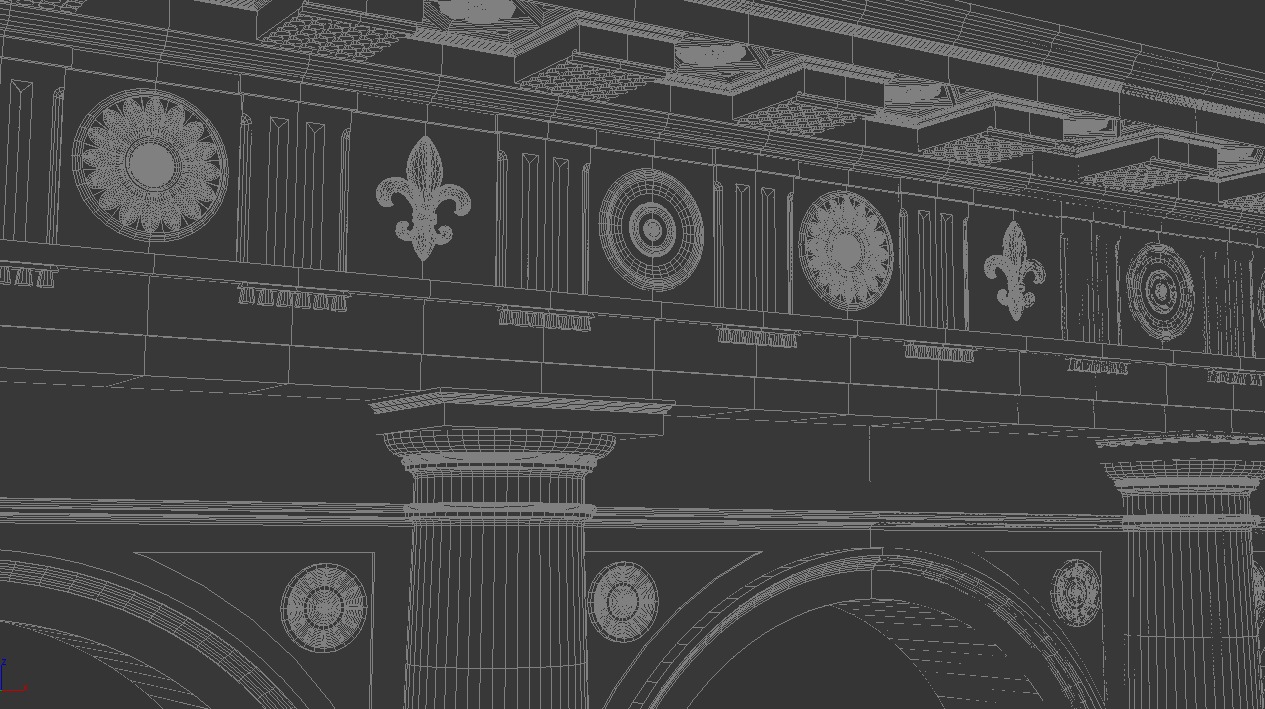 Arch Doric Mutulary column on Vignola 3D model | CGTrader