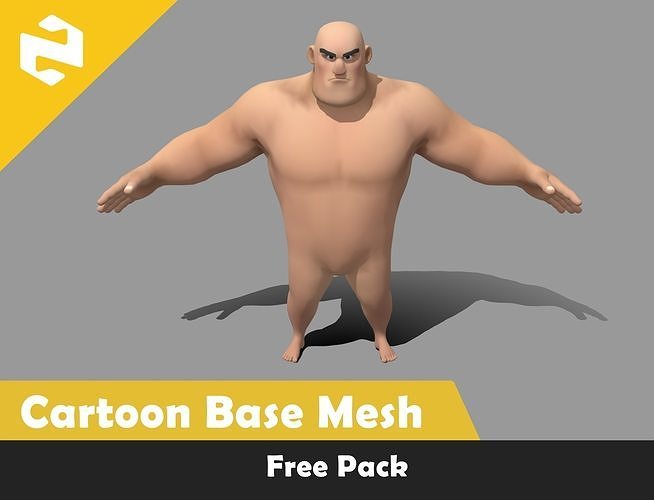 Free Pack - Cartoon Base Mesh free VR / AR / low-poly 3D model | CGTrader