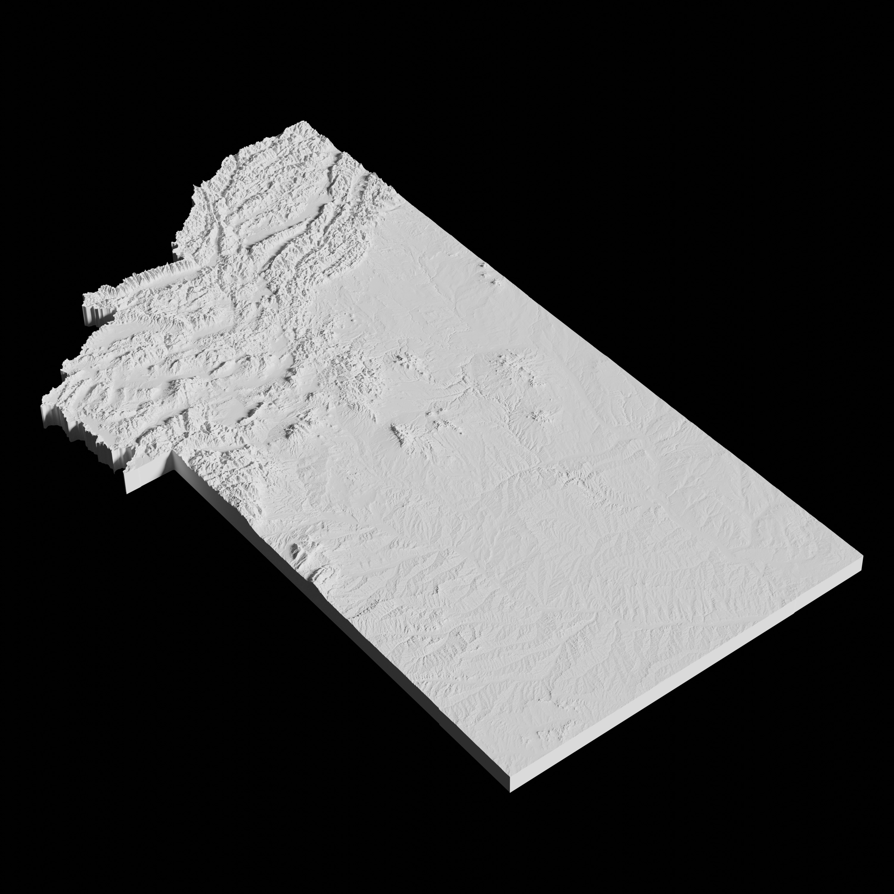 USA State of Montana Topographic Map - 3D Terrain Topography 3D model ...