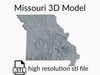 USA State of Missouri Topographic Map - 3D Terrain Topo 3D model 3D ...