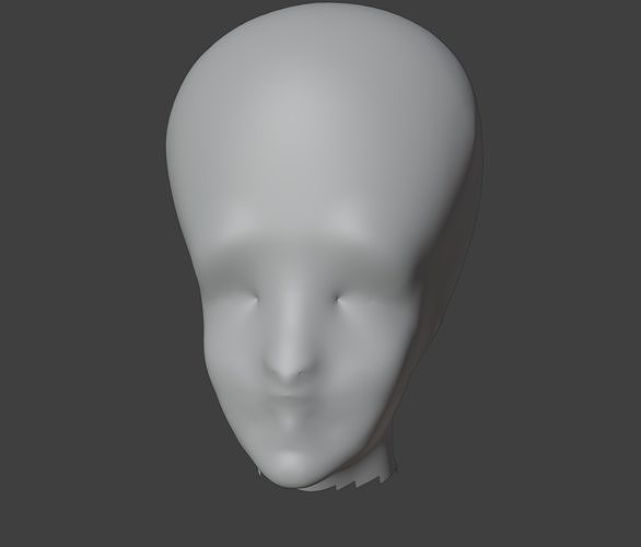 Alien Head Base Mesh free 3D model | CGTrader
