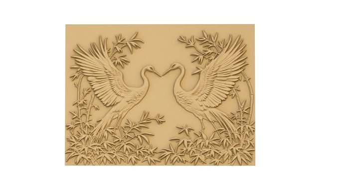modern panel wall decor set wall relief mural CNC 131 3D model | CGTrader