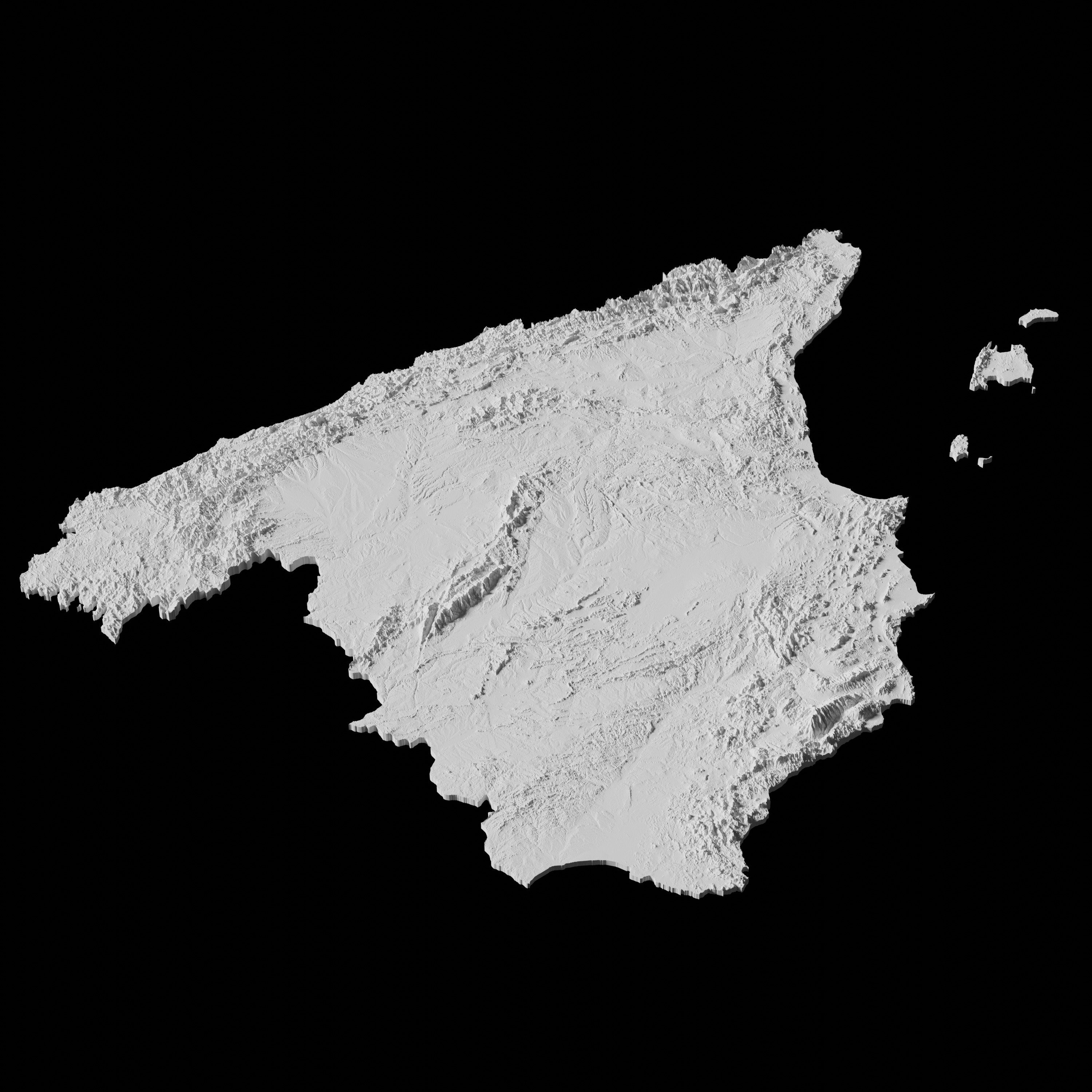 Spain Topographic Map - 3D Terrain Topography of Spain 3D model 3D ...
