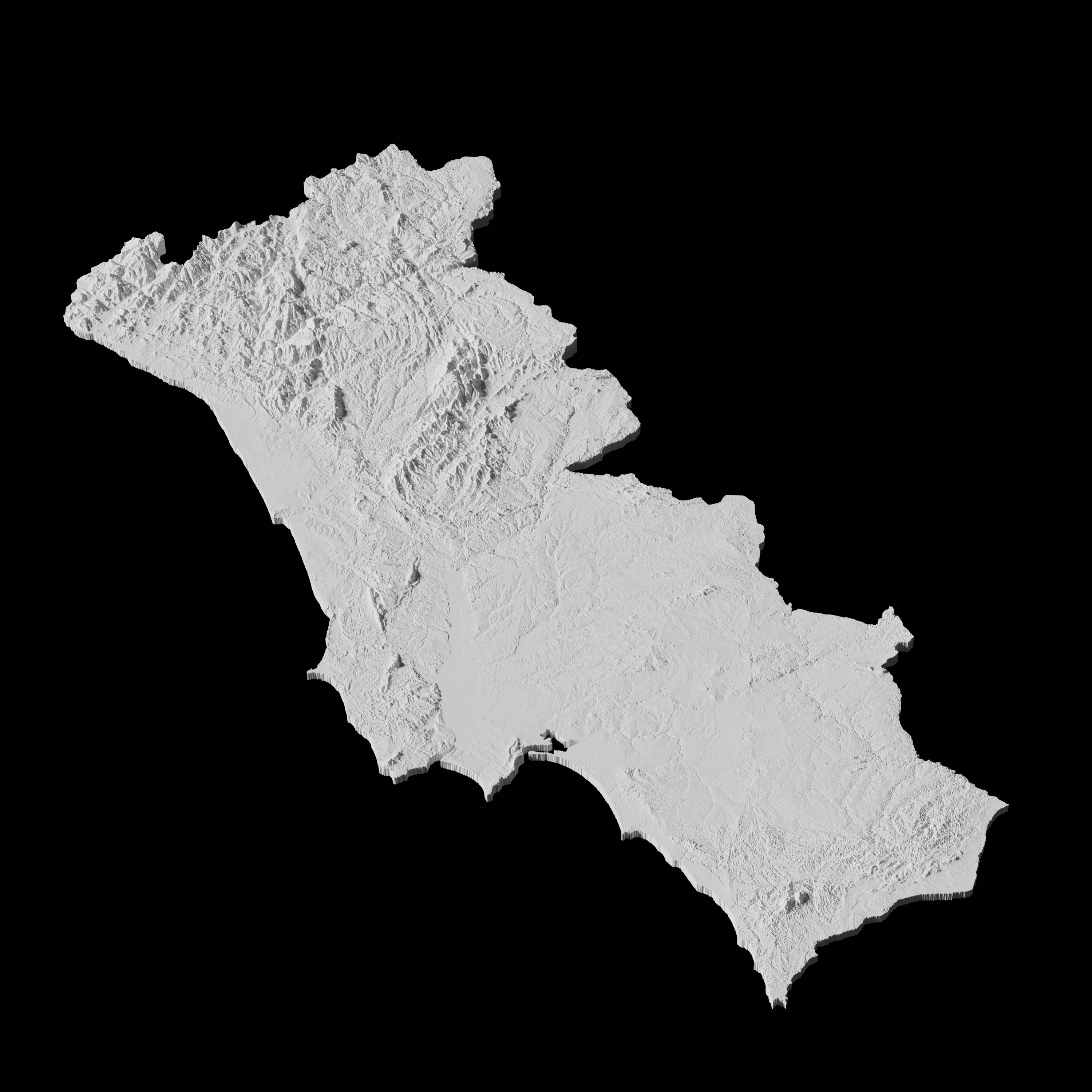 Portugal Topographic Map - 3D Terrain Topography of Portugal 3D model ...