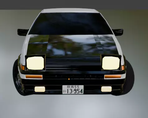 Toyota AE86 Tureno free 3D model | CGTrader