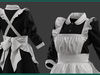 female housemaid uniform with texture 3D model | CGTrader