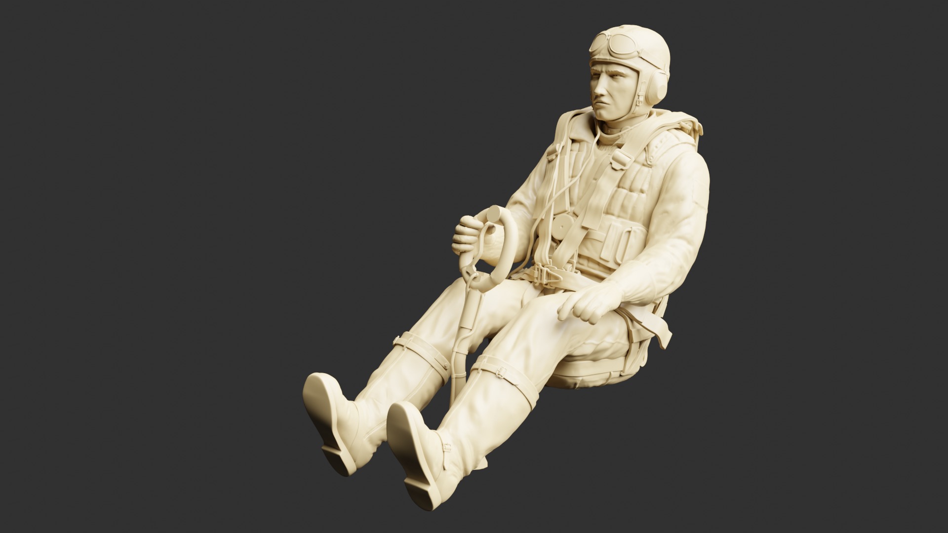 German WWII Stuka Pilot 3D model 3D printable | CGTrader