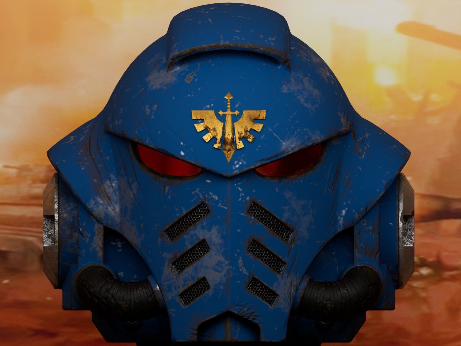 Helme Warhammer Primaris free 3D model | CGTrader