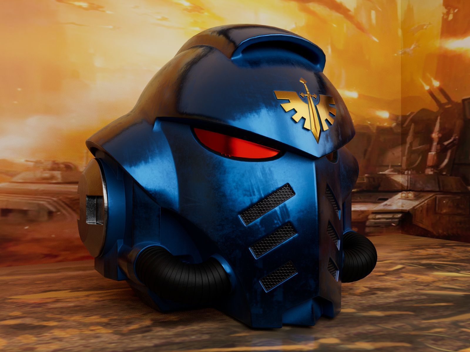 Helme Warhammer Primaris free 3D model | CGTrader