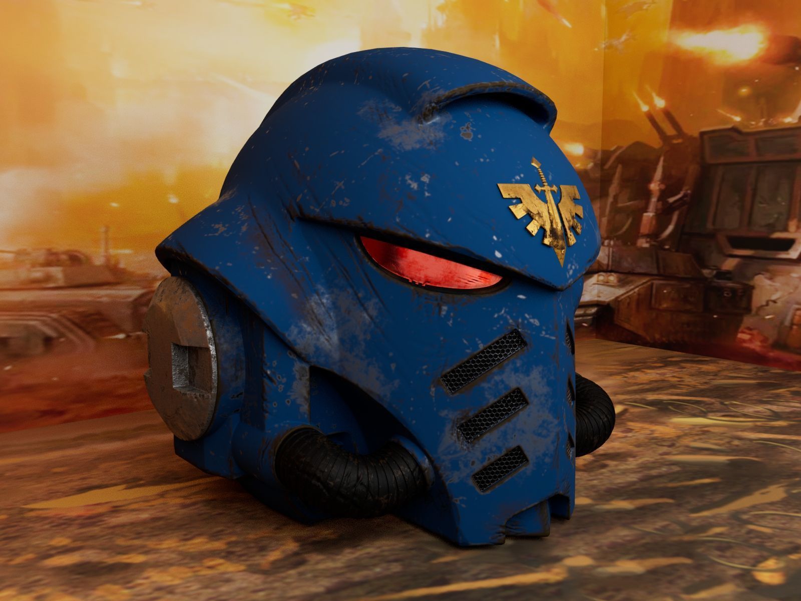 Helme Warhammer Primaris free 3D model | CGTrader