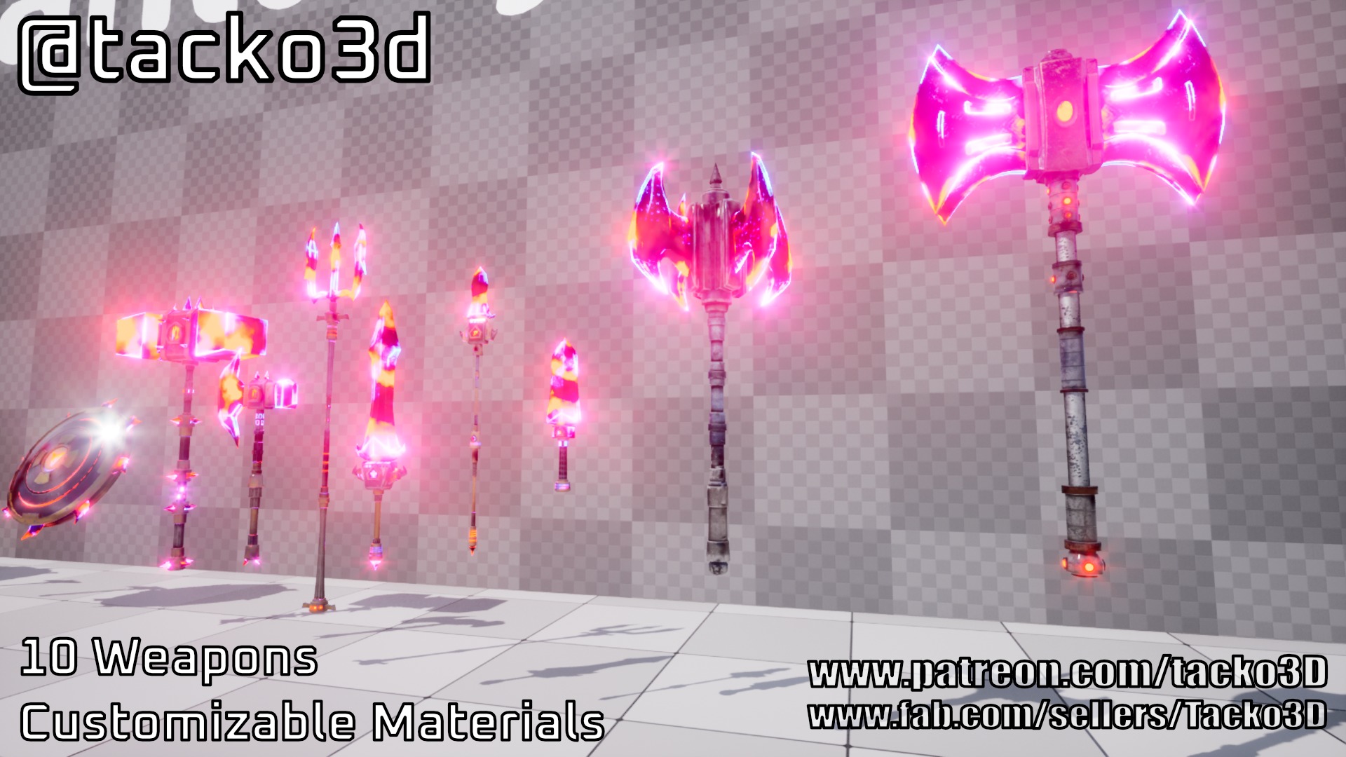 3D model Dark Fantasy Weapons Pack - Unreal Unity FBX VR / AR / low ...