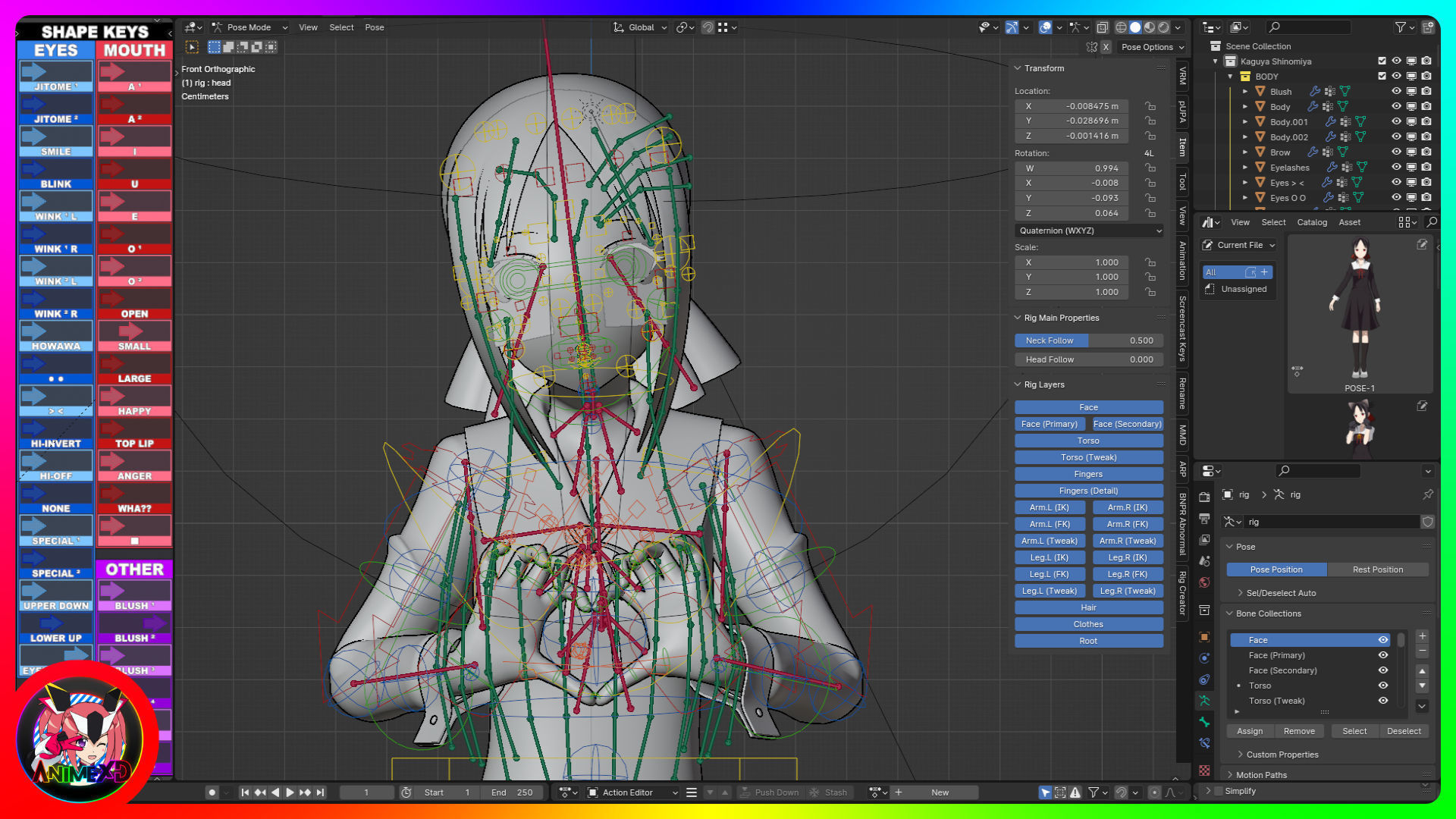 Kaguya Shinomiya - Kaguya-sama Love Is War - 3D Model Blender 3D model ...