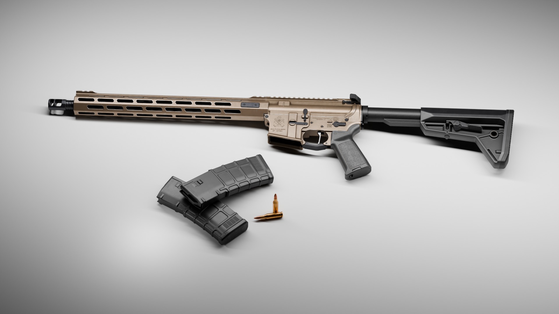3D model Springfield Armory Saint AR-15 VR / AR / low-poly | CGTrader