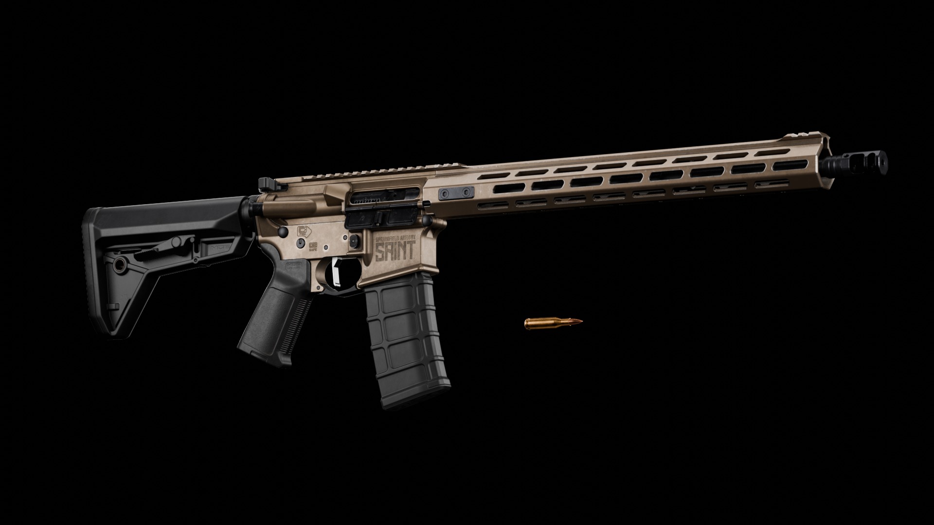 3D model Springfield Armory Saint AR-15 VR / AR / low-poly | CGTrader