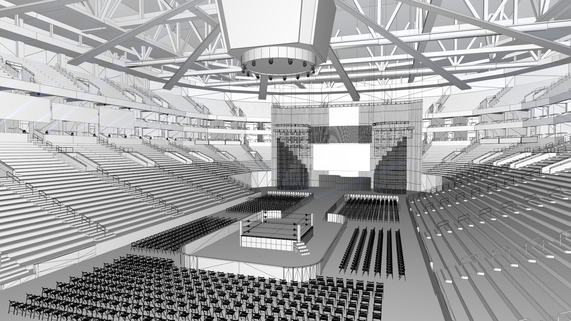 3D model WWE Stadium VR / AR / low-poly | CGTrader