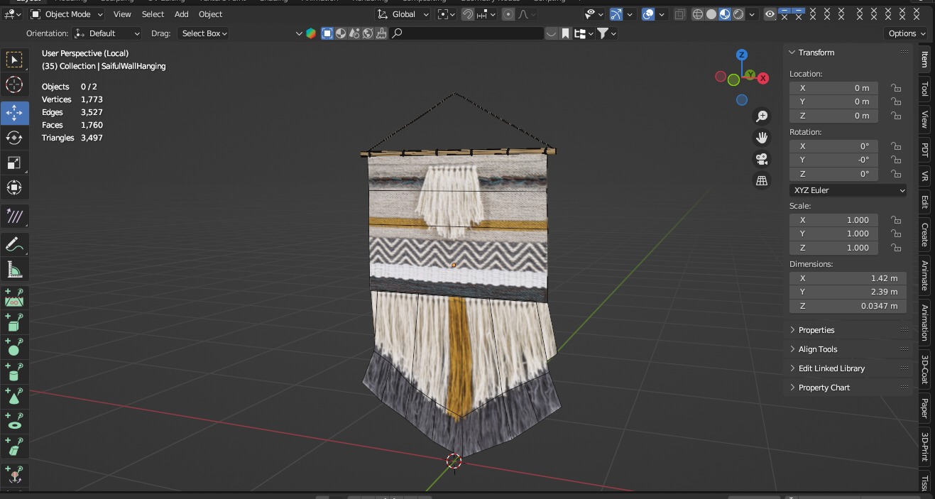 3D model Sawon Wall Hanging VR / AR / low-poly | CGTrader