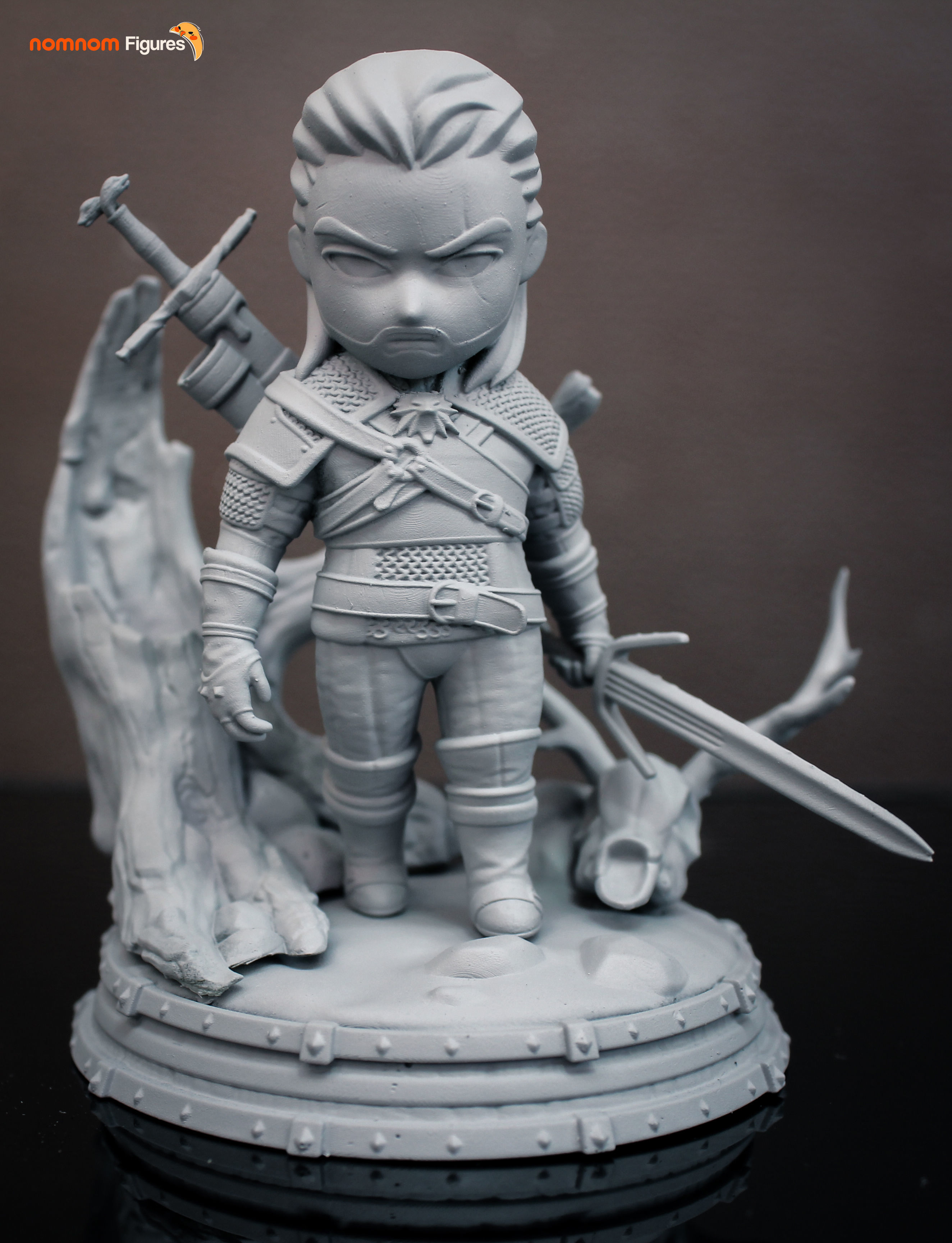 Chibi Geralt - Witcher 3D model 3D printable | CGTrader