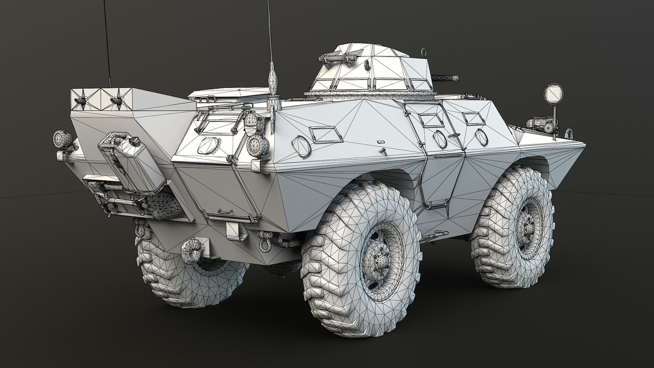 3D model V-100 Commando Cage M706 APC VR / AR / low-poly | CGTrader