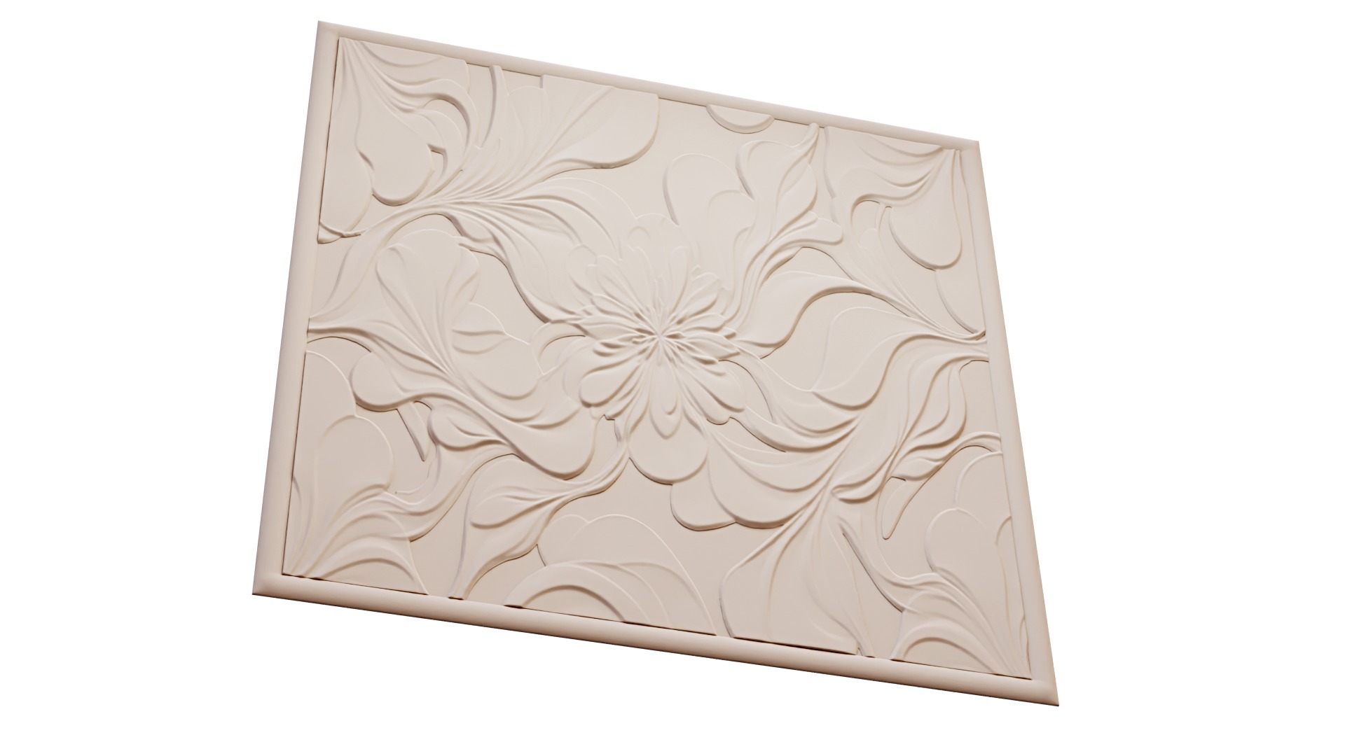 modern panel wall decor set wall relief mural CNC 134 3D model | CGTrader